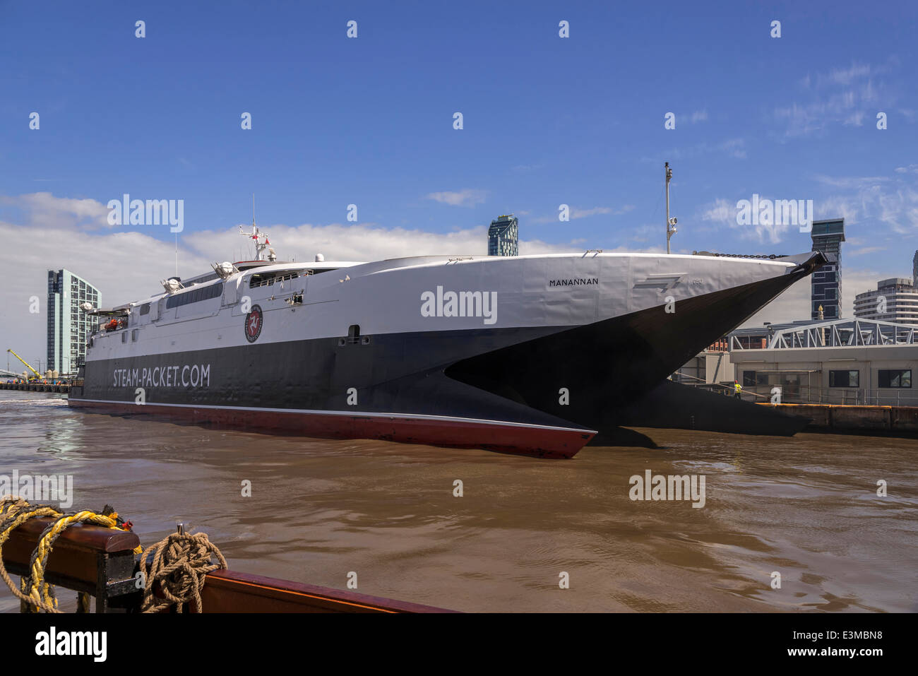 The Isle of Man ferry the Manannan catamaran leaves Liverpool ...
