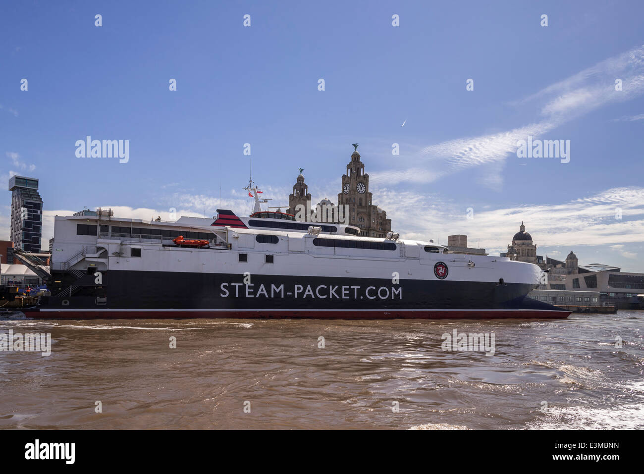The Isle of Man ferry the Manannan catamaran leaves Liverpool ...