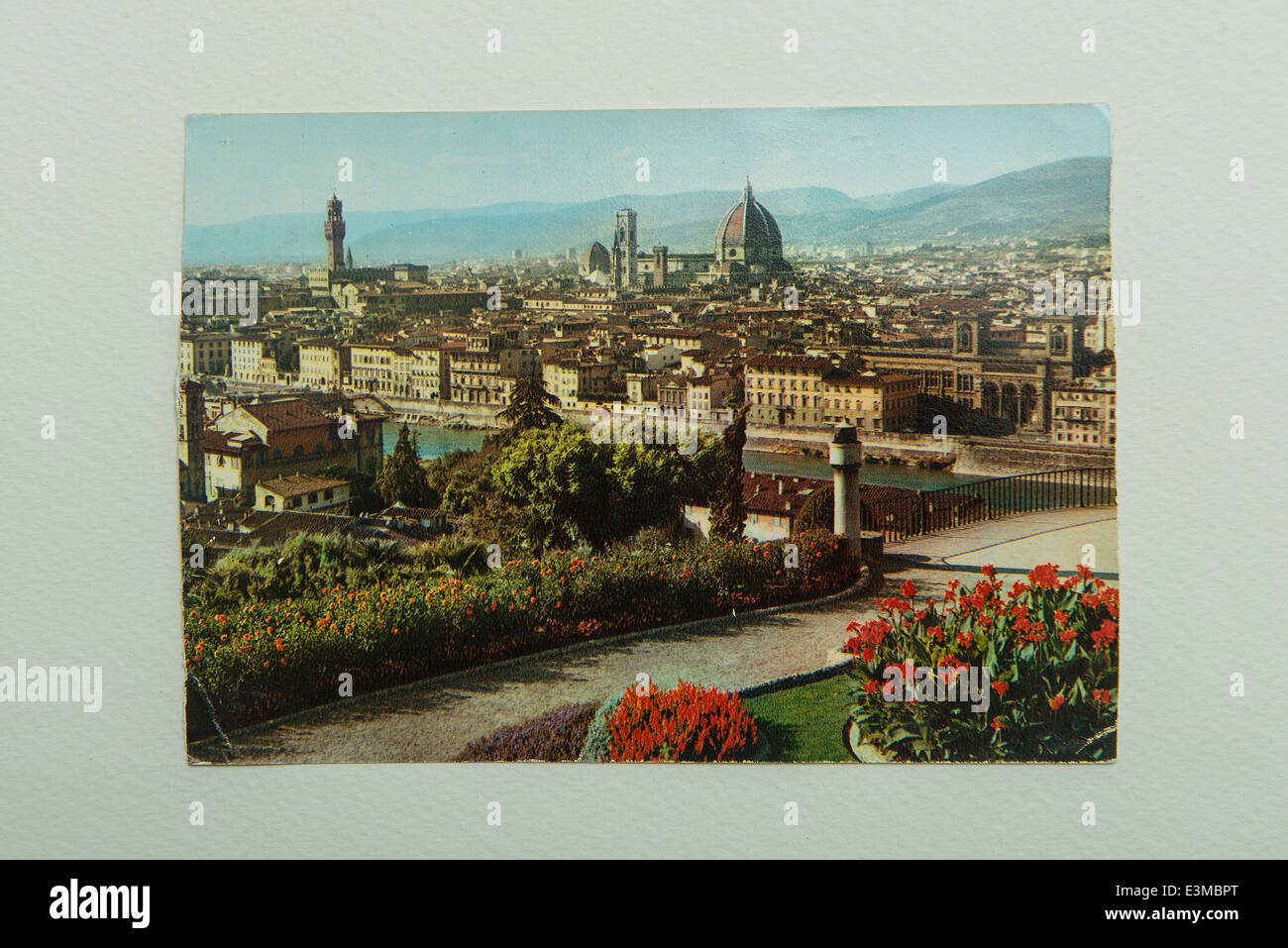 Florence in an old post card Stock Photo - Alamy