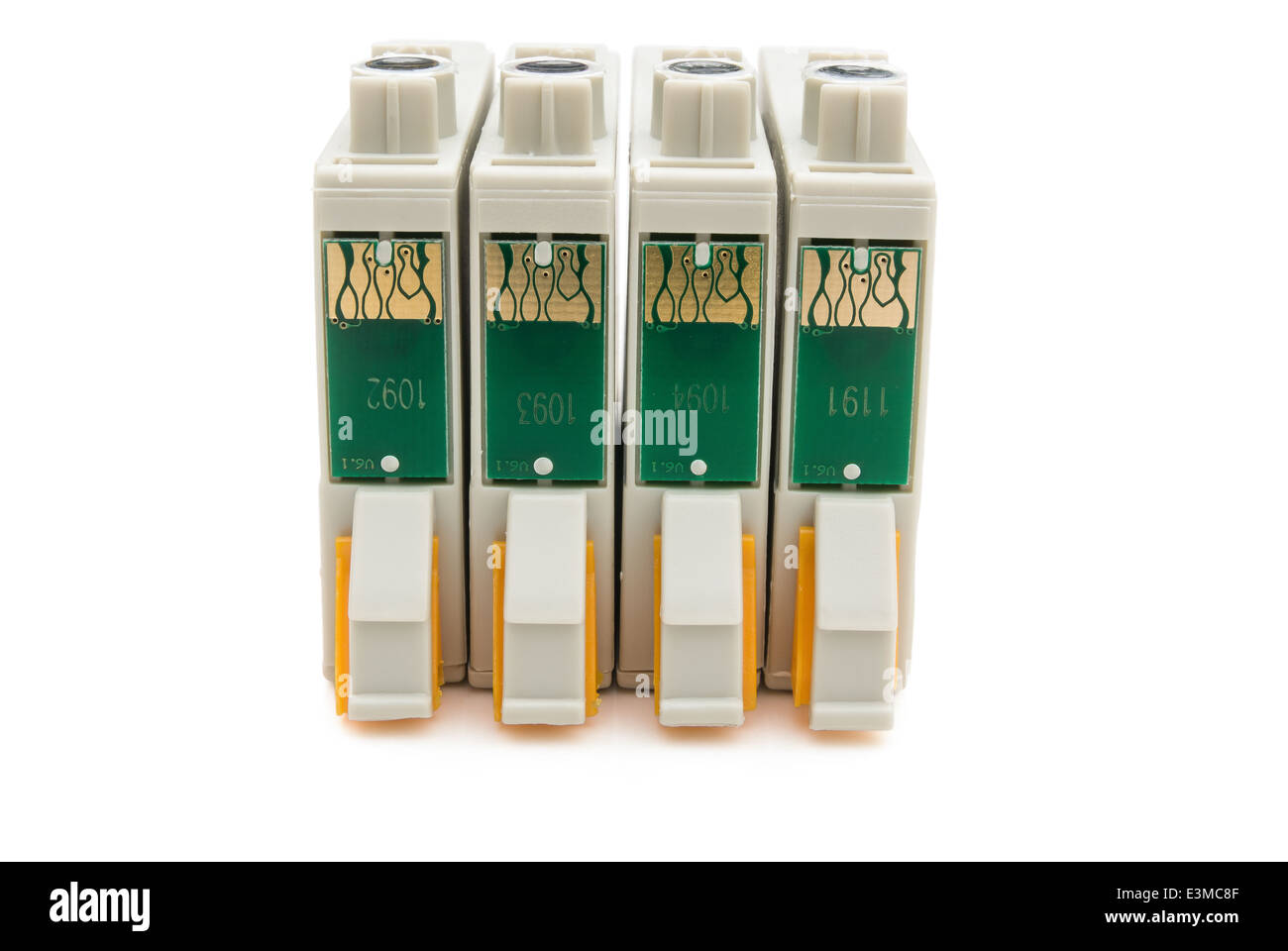 brand new printer ink cartridges with clipping path Stock Photo - Alamy