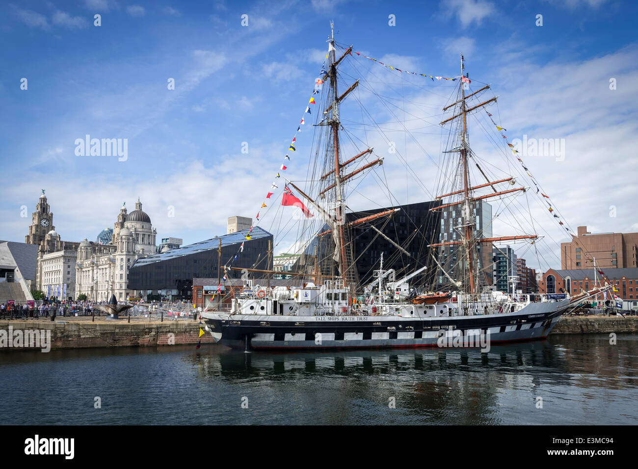 The Stavros S Niarchos tall ship berthed in Liverpool's Canning Dock at ...