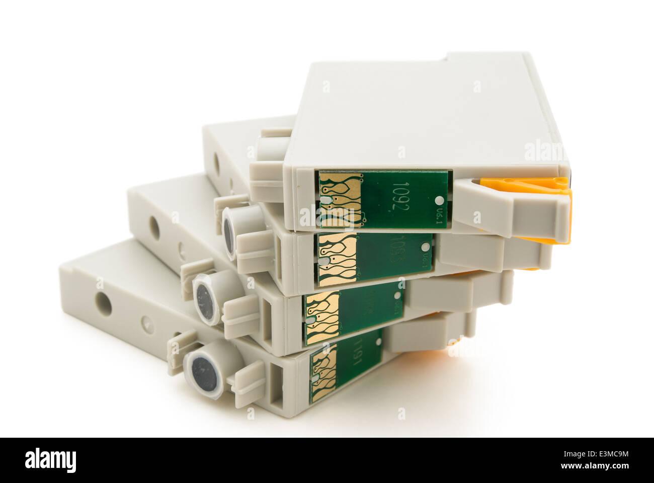 brand new printer ink cartridges with clipping path Stock Photo - Alamy