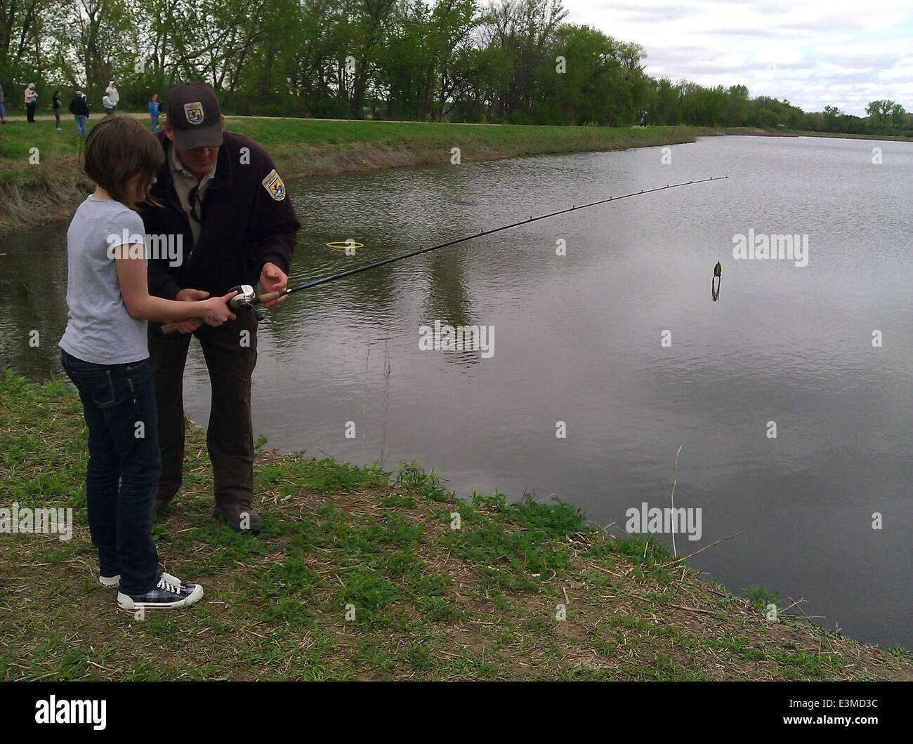 Learning How to Cast Stock Photo - Alamy