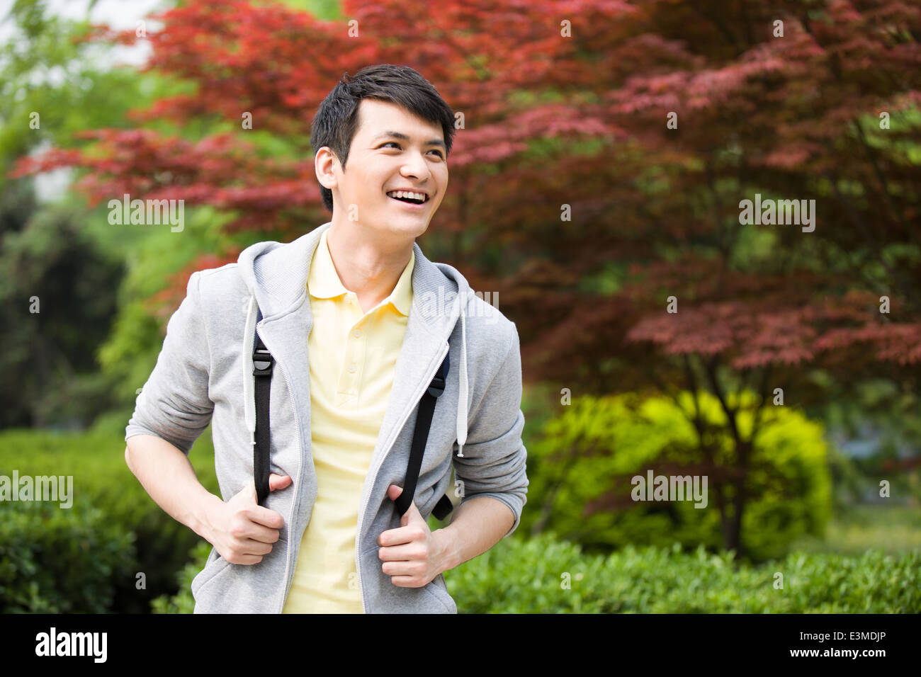 Male college student on campus Stock Photo - Alamy