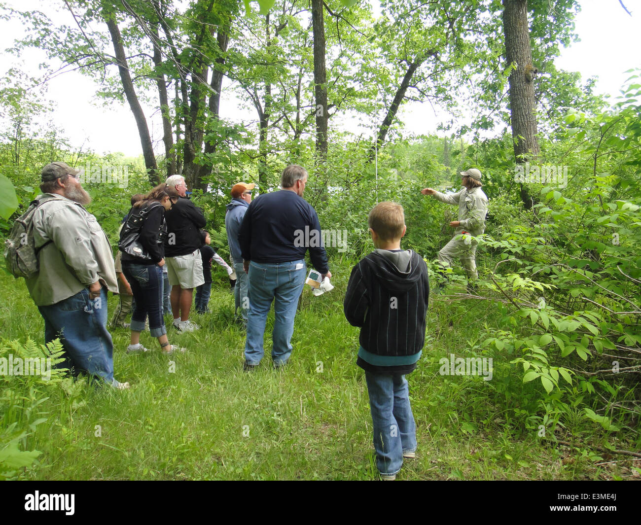 A demonstration of mist netting at Rice Lake National Wildlife Refuge ...