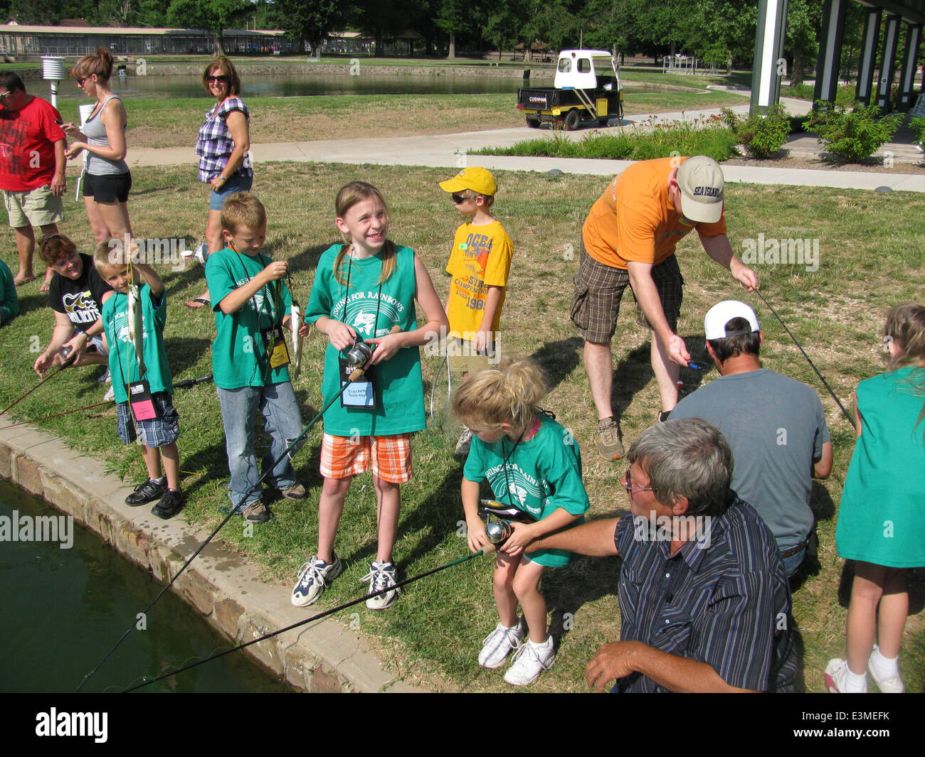At the Missouri National Fish Hatchery in Joplin, Missouri, the ...