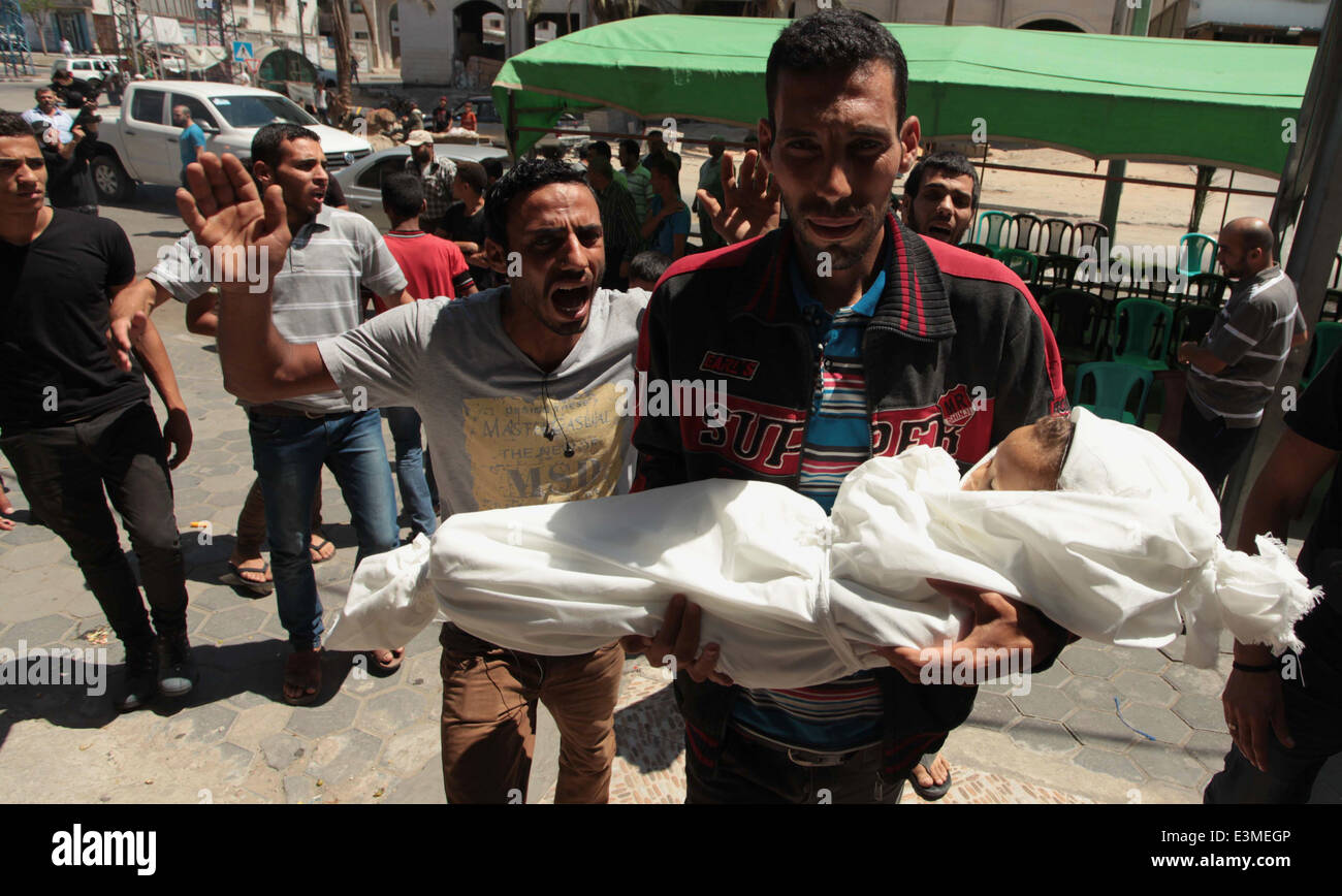 Gaza City, Gaza Strip, Palestinian Territory. 25th June, 2014. The ...