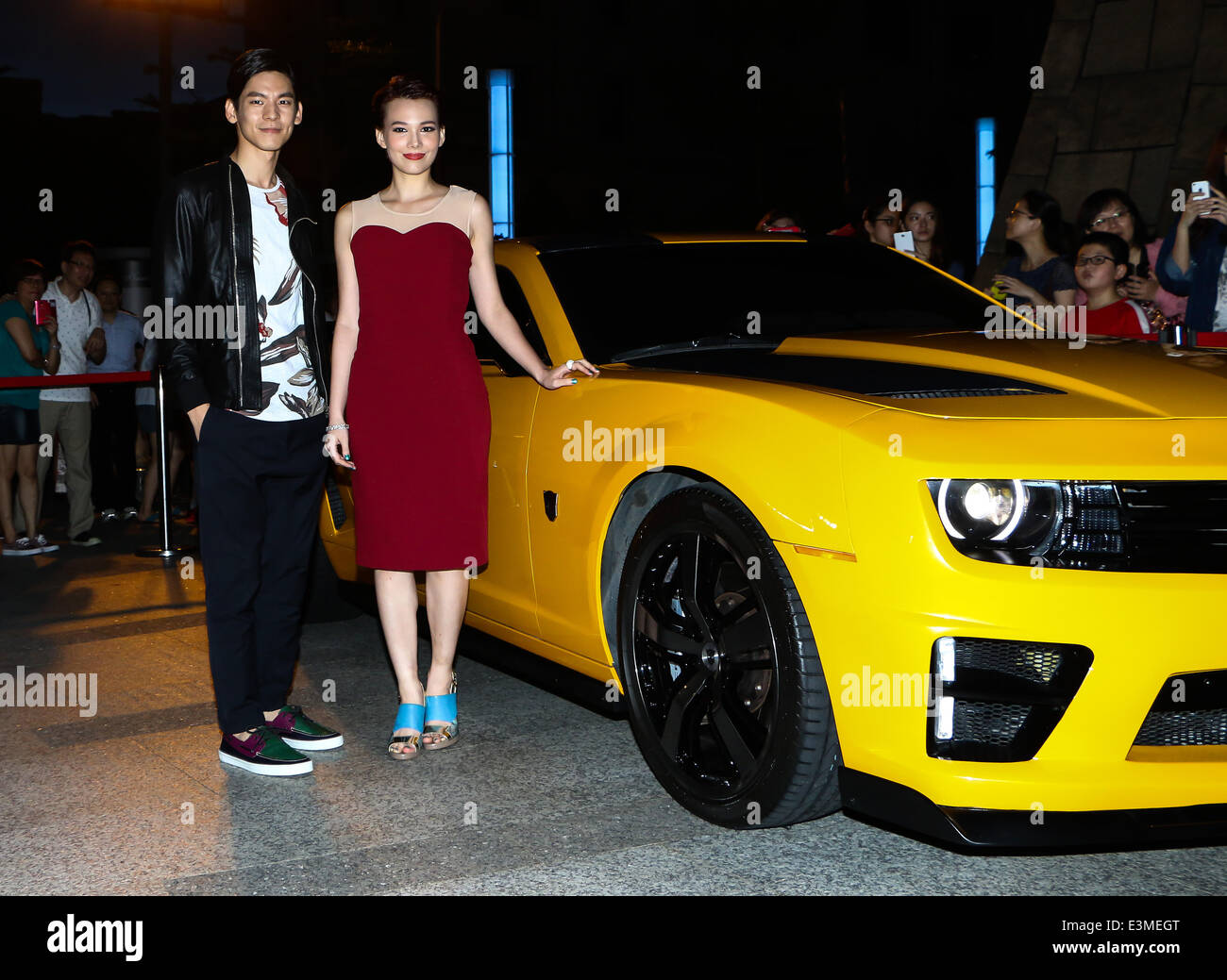 Taipei. 24th June, 2014. Actress Teresa Daley and actor Austin Lin ...