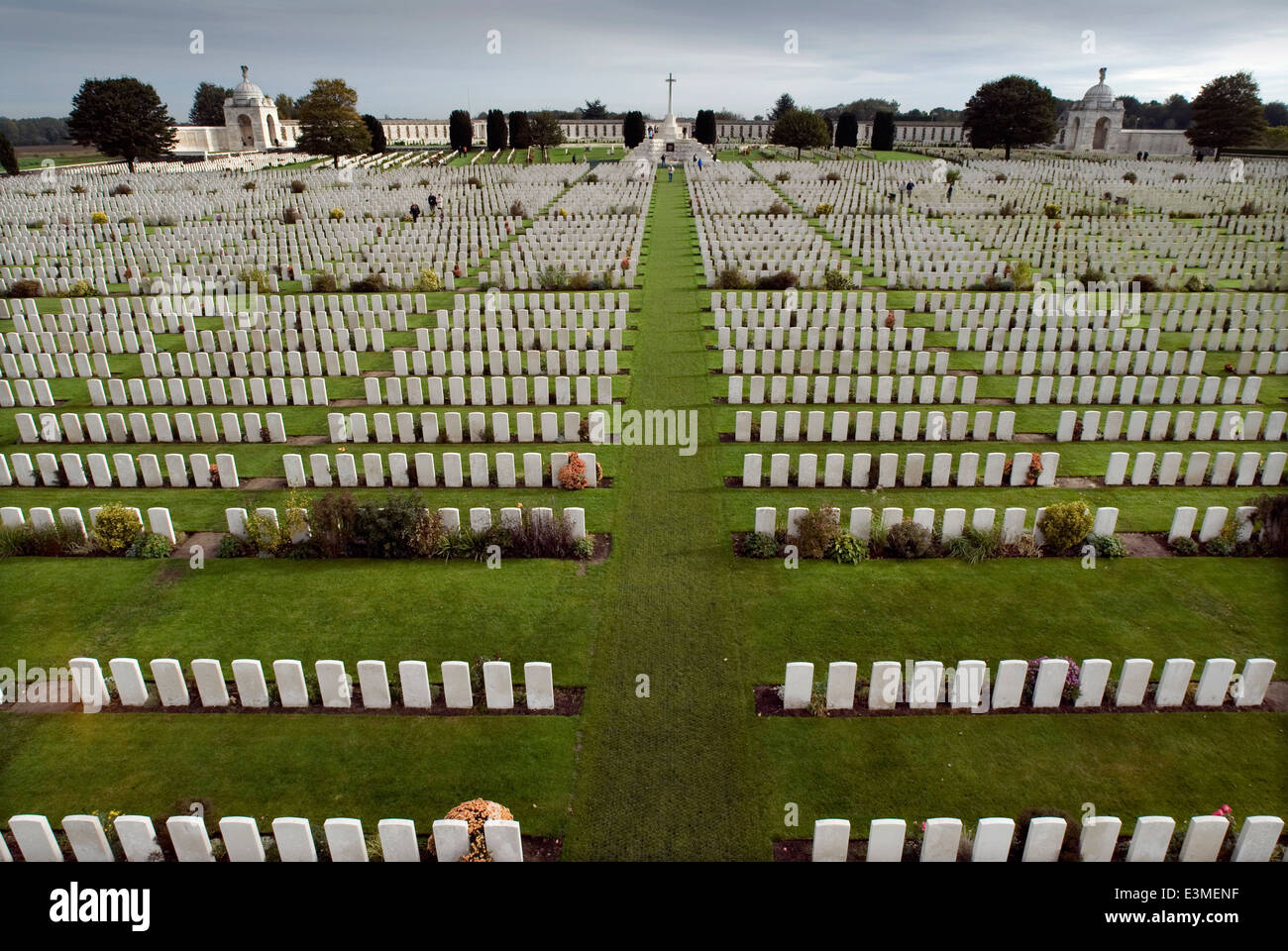 Tyne Cot WWI Cemetery ( 3587 burials), and Memorial (34949 names of the ...
