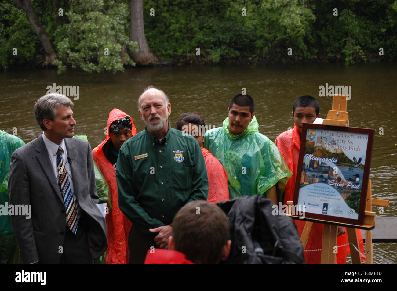 John Christian, from the U.S. Fish and Wildlife Service, highlights the ...