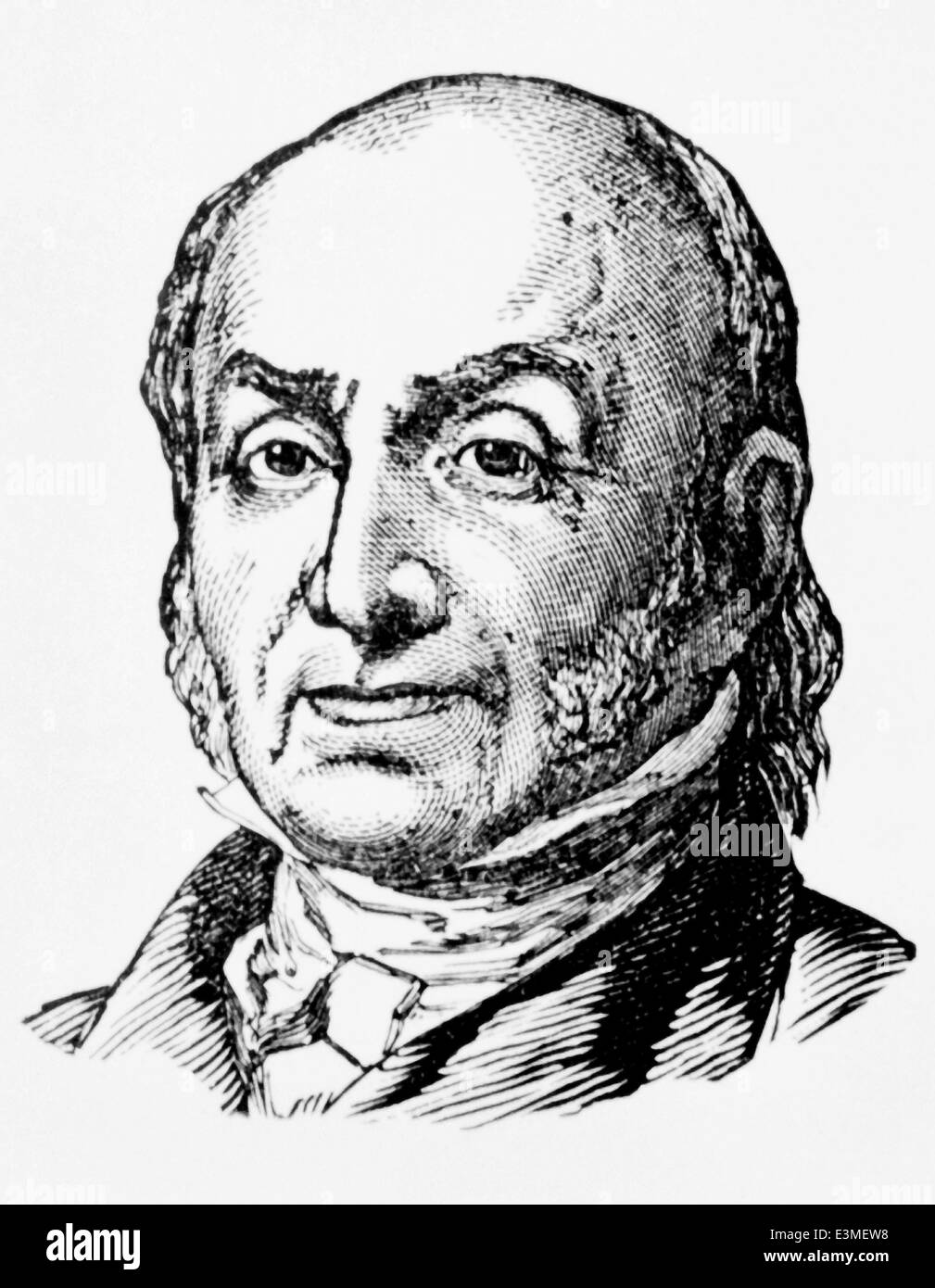 Vintage portrait of John Quincy Adams Stock Photo - Alamy