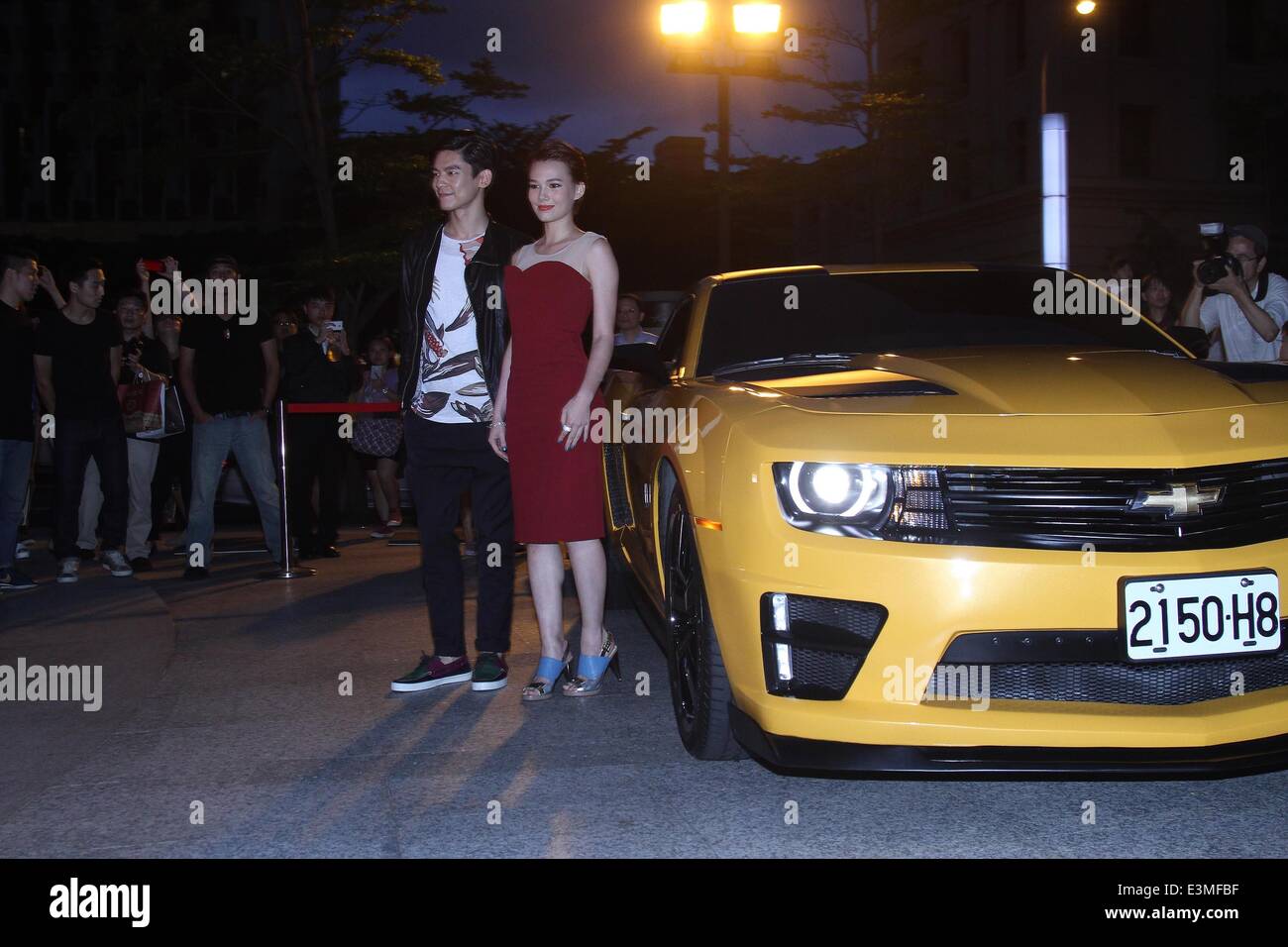 Taipei. 24th June, 2014. Actress Teresa Daley and actor Austin Lin ...