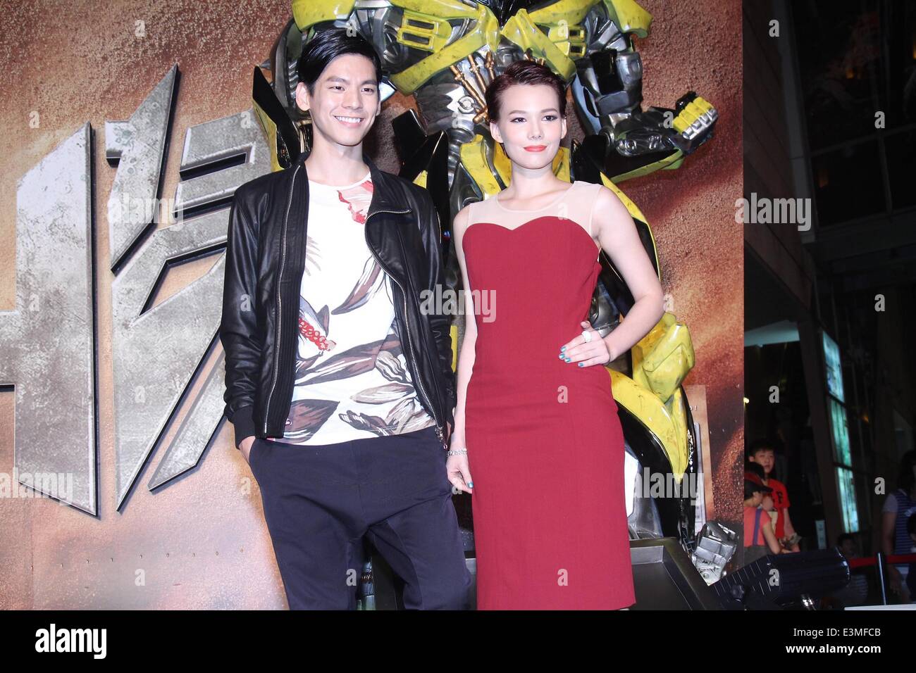 Taipei. 24th June, 2014. Actress Teresa Daley and actor Austin Lin attend premiere of film ...