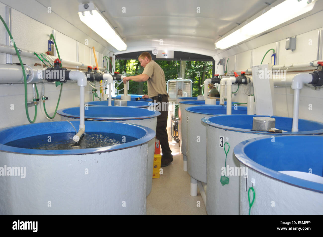 The Sturgeon Streamside Rearing Unit, managed by the U.S. Fish and ...