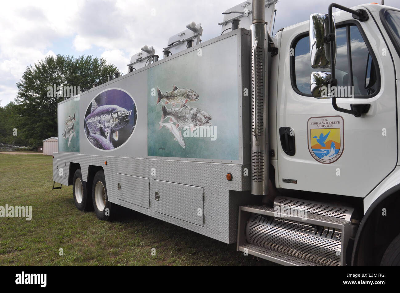 A fish transport trailer is used by the U.S. Fish and Wildlife Service ...