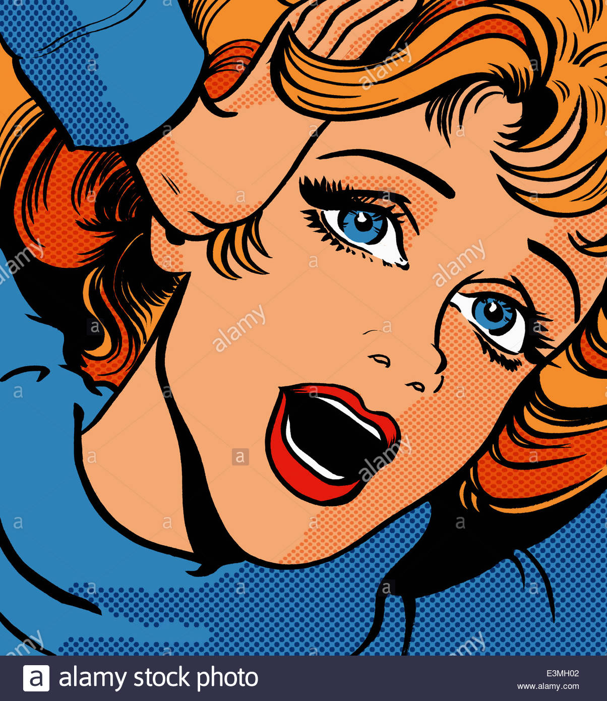 Cartoon Woman Screaming Stock Photos & Cartoon Woman Screaming Stock ...