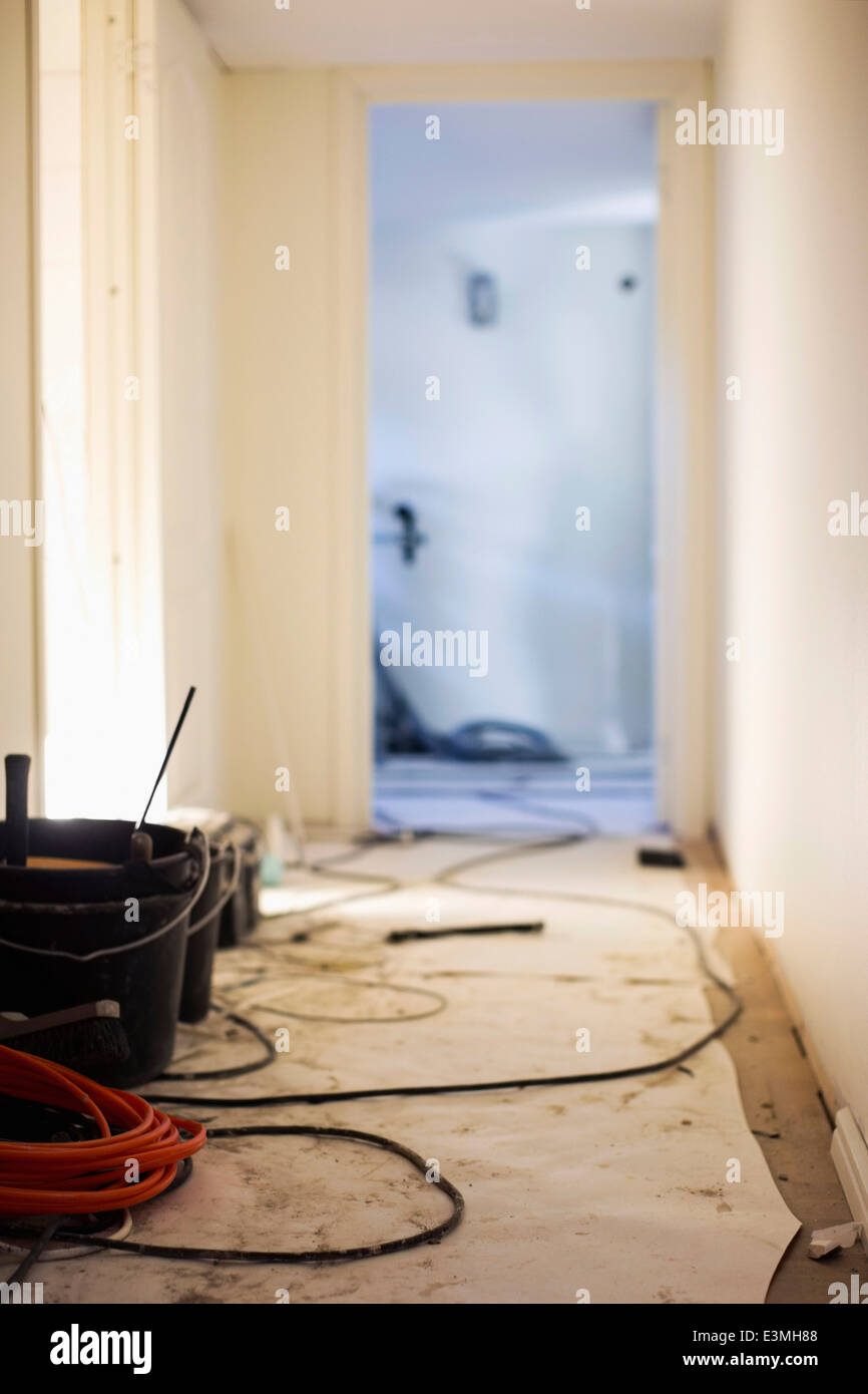 Interior of house under construction Stock Photo - Alamy