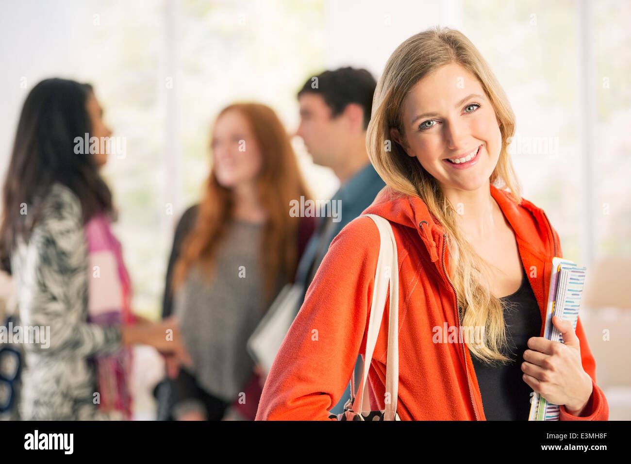 Portrait smiling student bag hi-res stock photography and images - Alamy