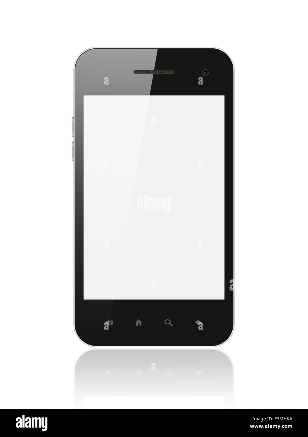 Smart phone with blank screen isolated on white background Stock Photo ...