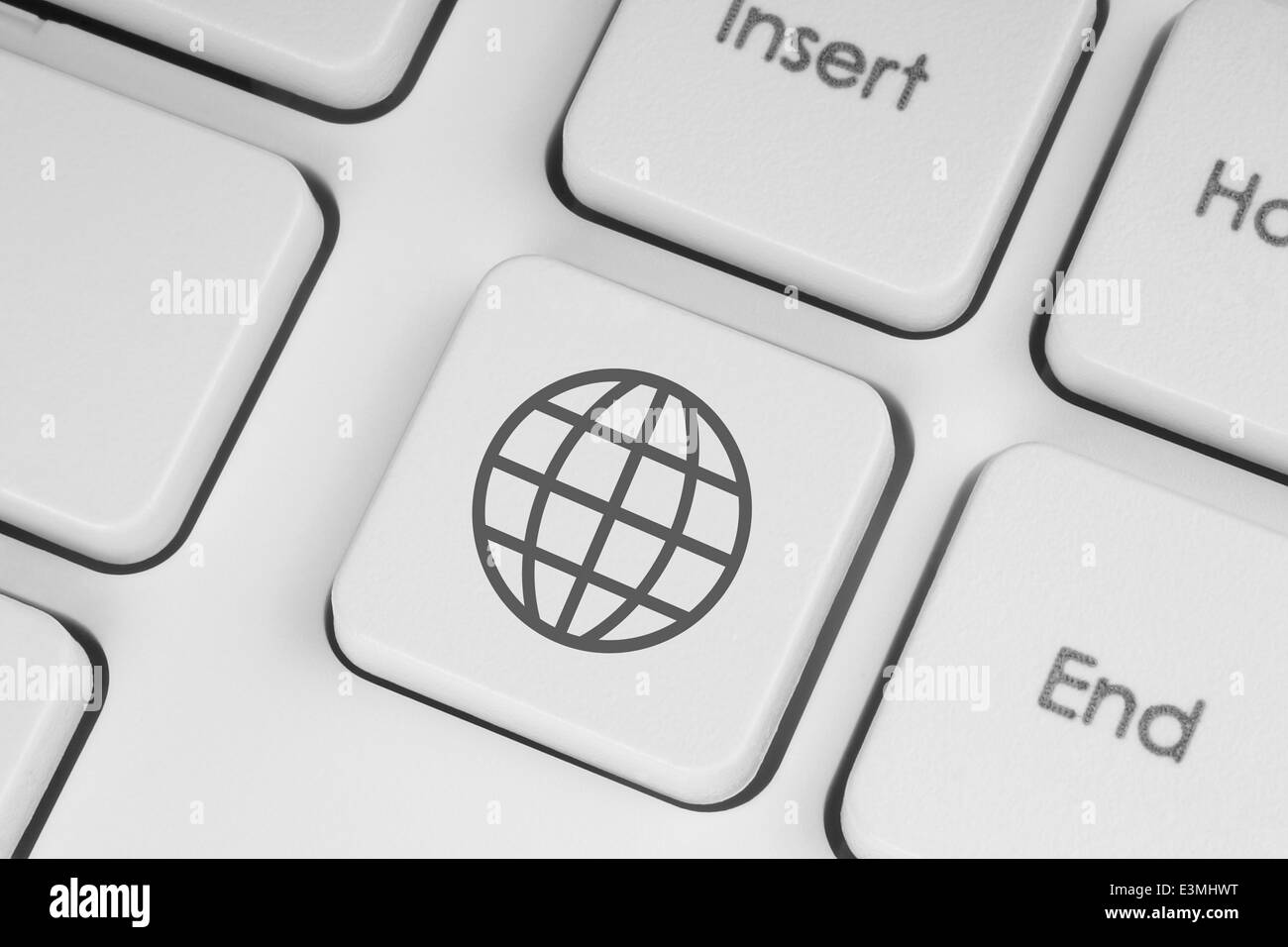 Internet concept on keyboard background close-up Stock Photo - Alamy