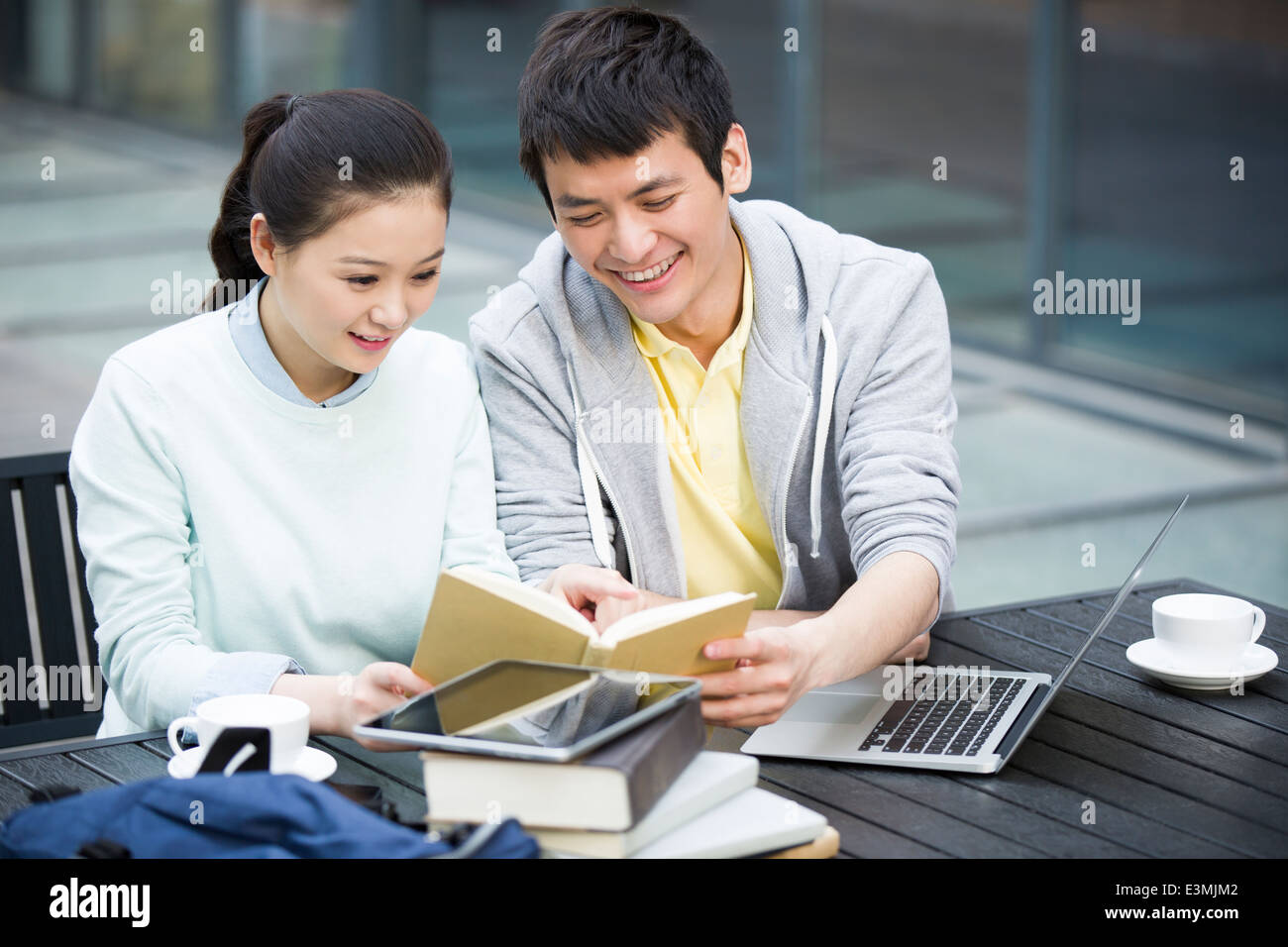 Young couple studying Stock Photo - Alamy