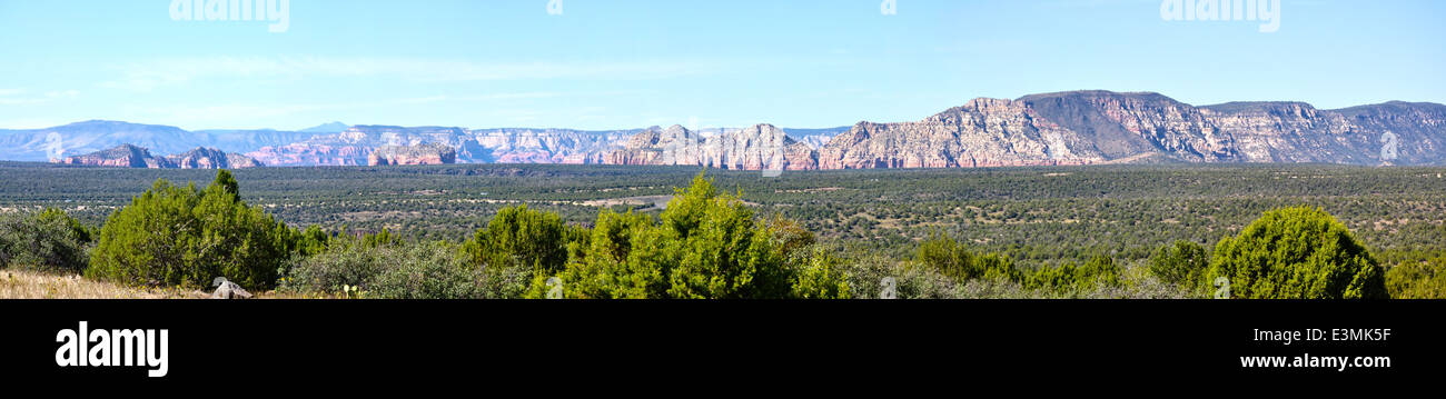 A panoramic view of the Red Rocks in the Coconino National Forest ...