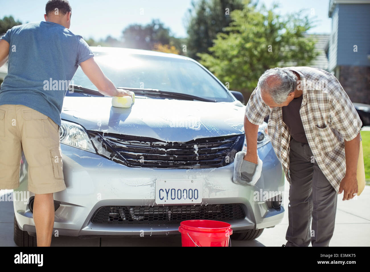 Middle aged man washing hi-res stock photography and images - Alamy