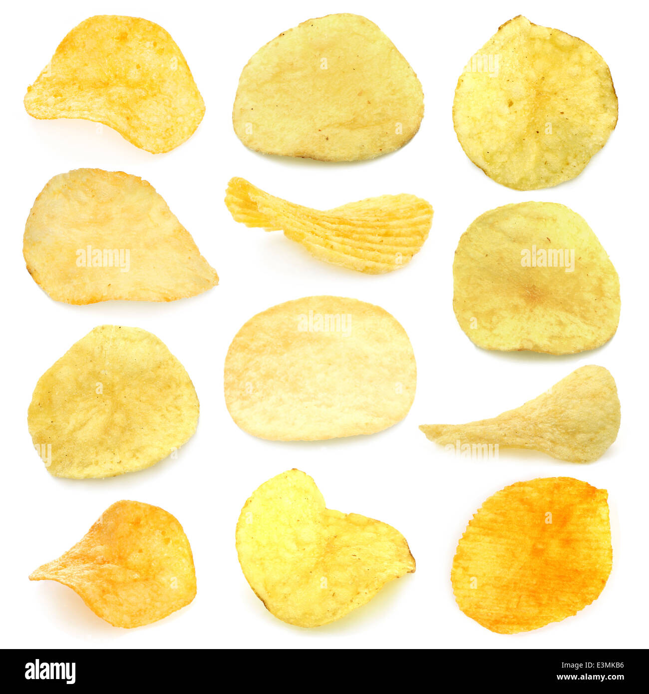 Set of potato chips close-up Stock Photo - Alamy