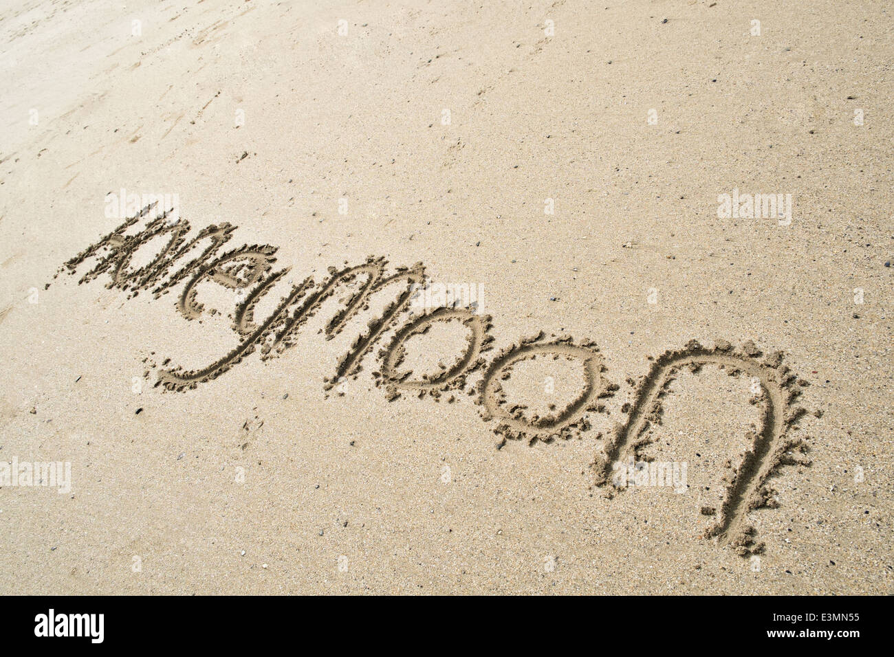 A word in the sand hi-res stock photography and images - Alamy