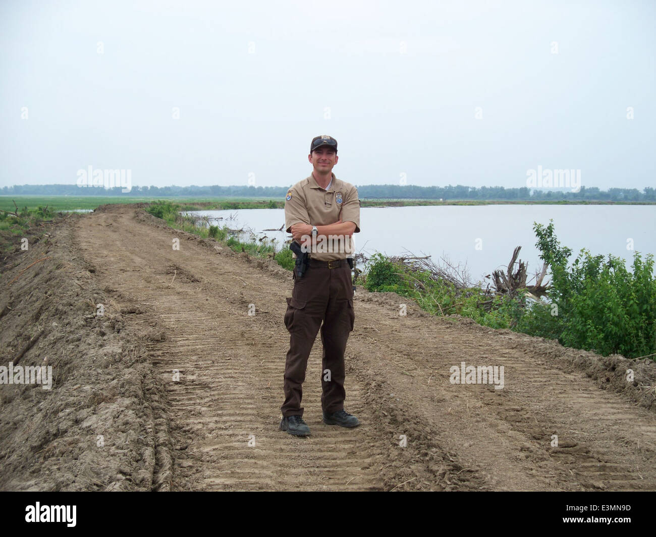 This image depicts law enforcement officers patrolling the DeSoto ...