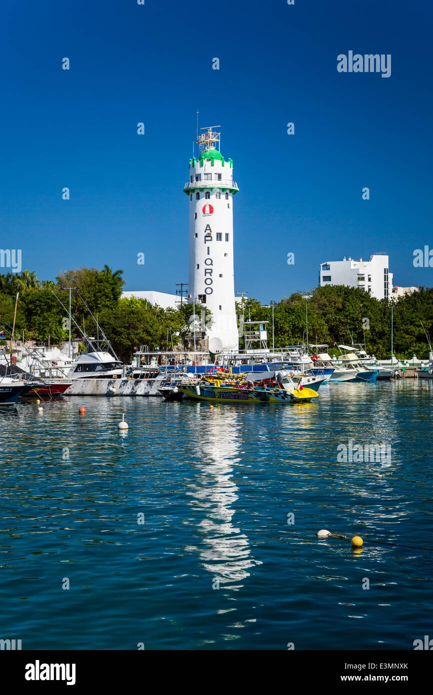 The marina and lighthouse in Cozumel, Mexico, Caribbean Stock Photo - Alamy