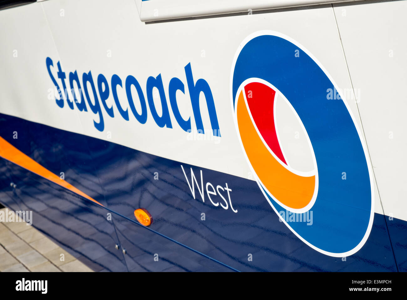 The Stagecoach west sign & logo on the side of one of the companies ...