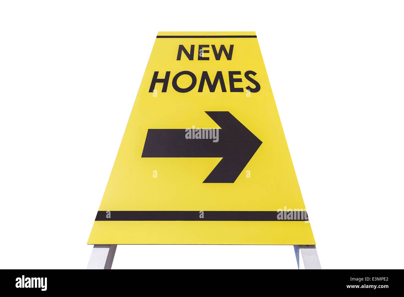 New homes arrow sign isolated with clipping path Stock Photo - Alamy