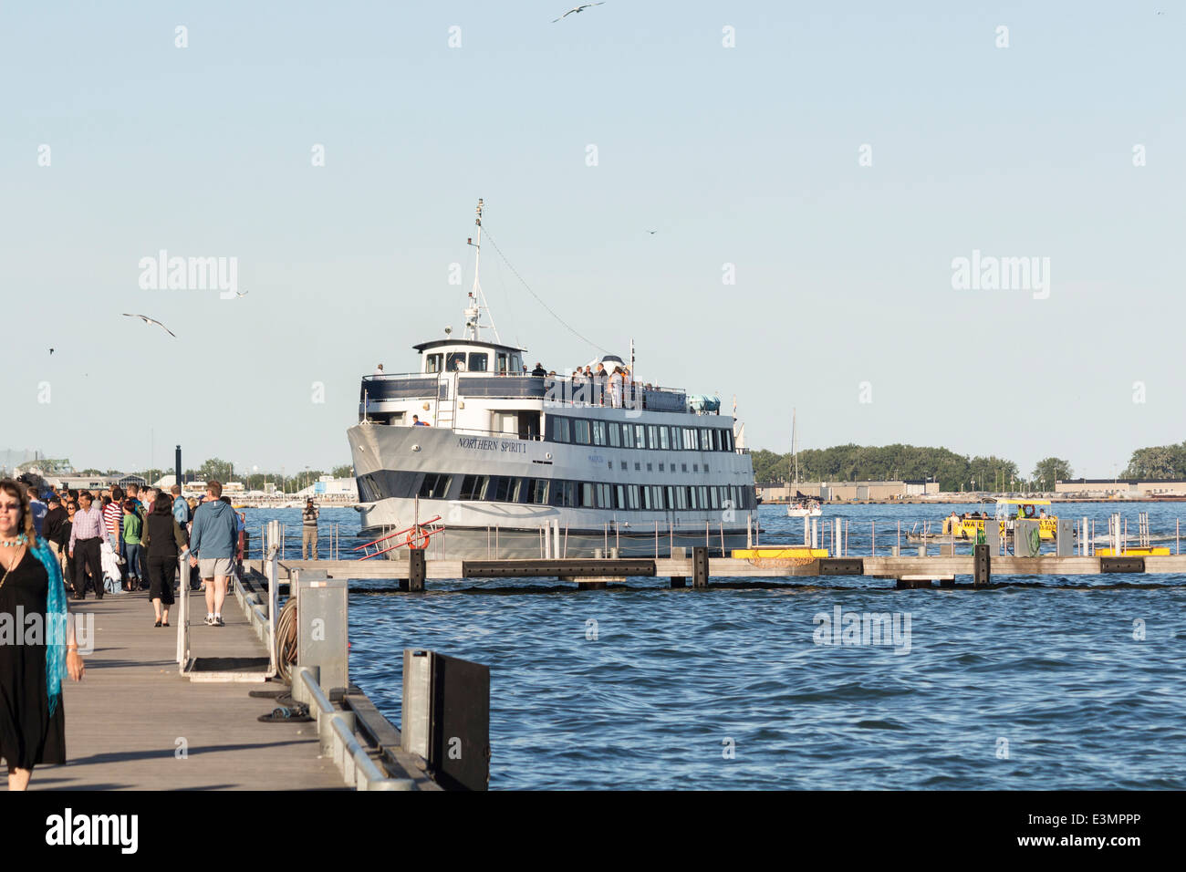 Cruise ship the Northern Spirit leaving dock to take tourists and ...