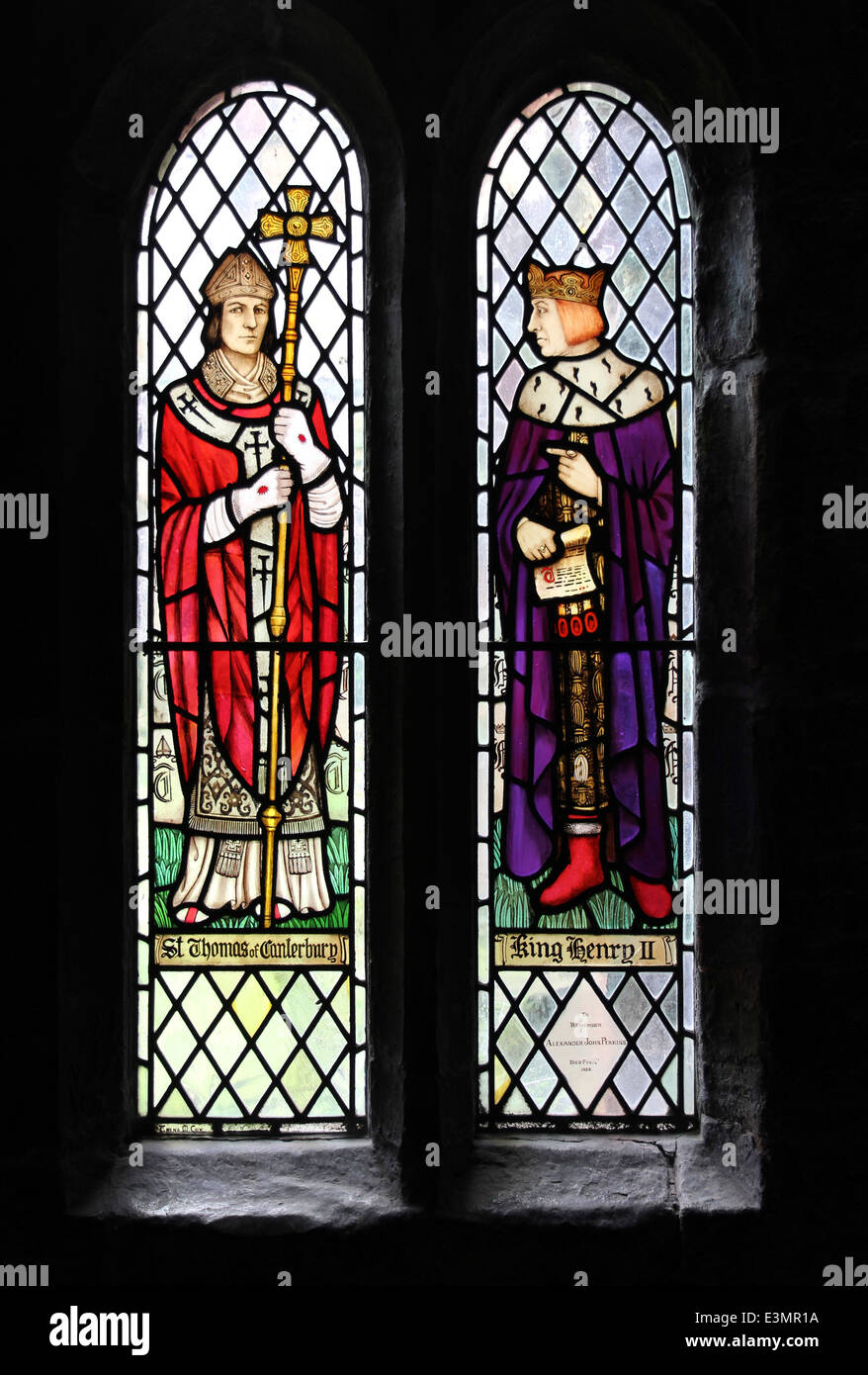 Henry ii thomas becket stained glass hi-res stock photography and ...