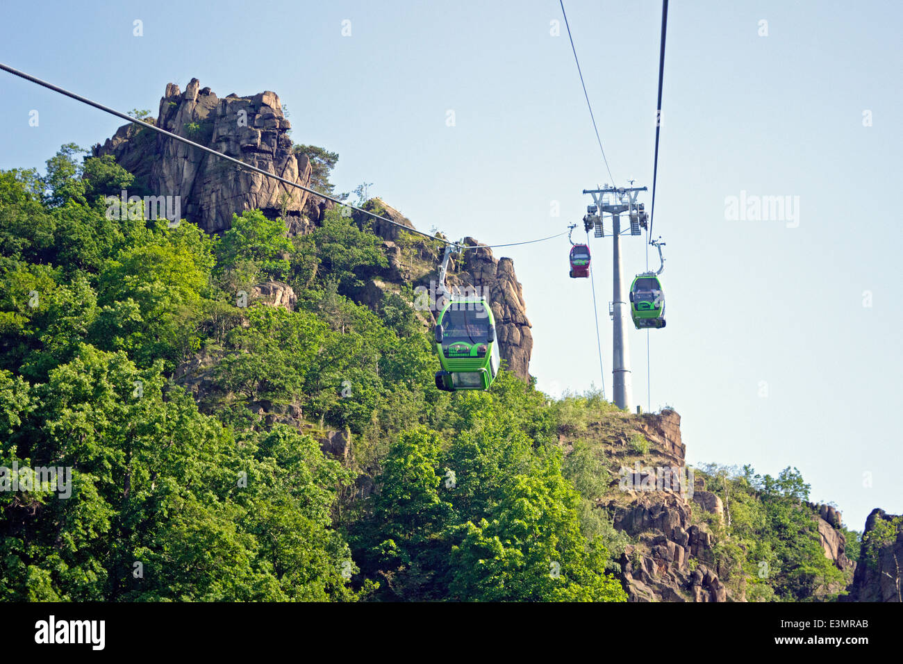 cable car, Thale, Harz Mountains, Saxony Anhalt, Germany Stock Photo ...