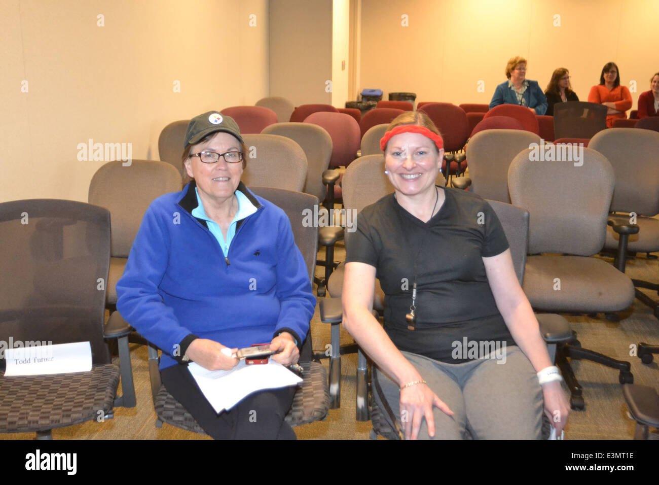 Lynn Lewis and Barb Pardo pose together before receiving awards for ...