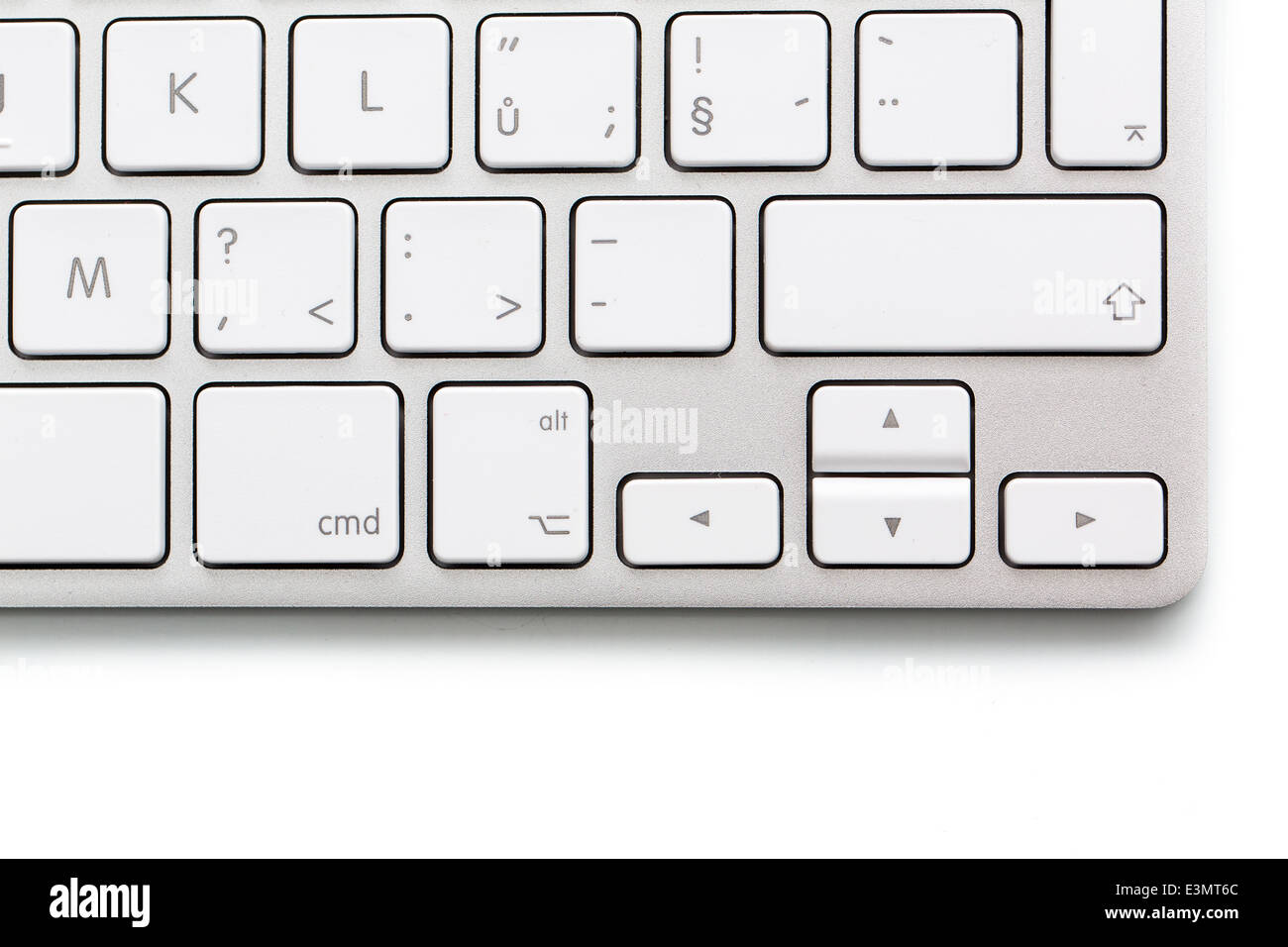 Modern keyboard on white Stock Photo - Alamy