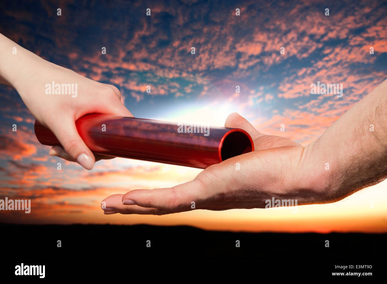 Relay race baton hi-res stock photography and images - Alamy