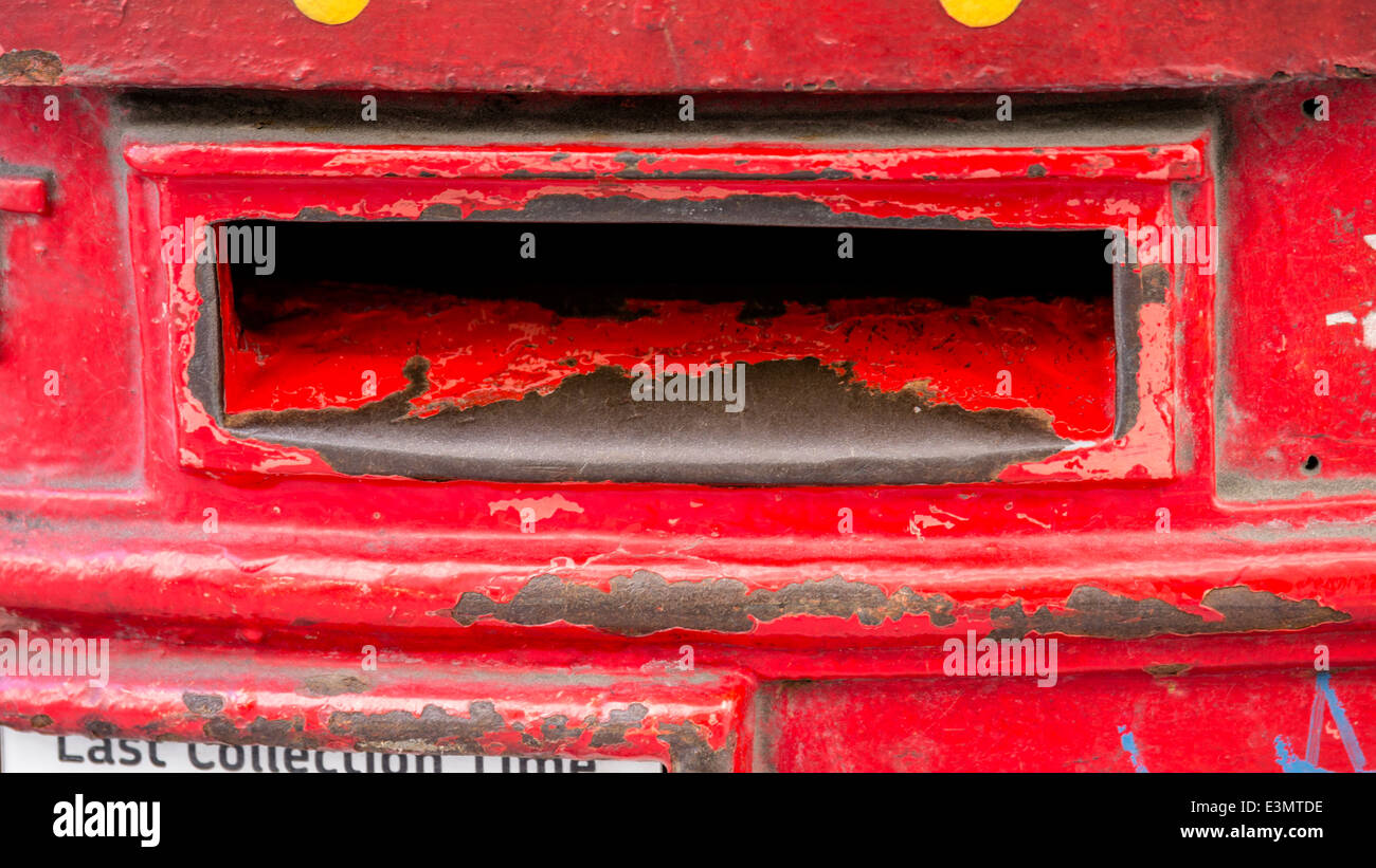 Close -up of Royal Mail Red Post Box Stock Photo - Alamy
