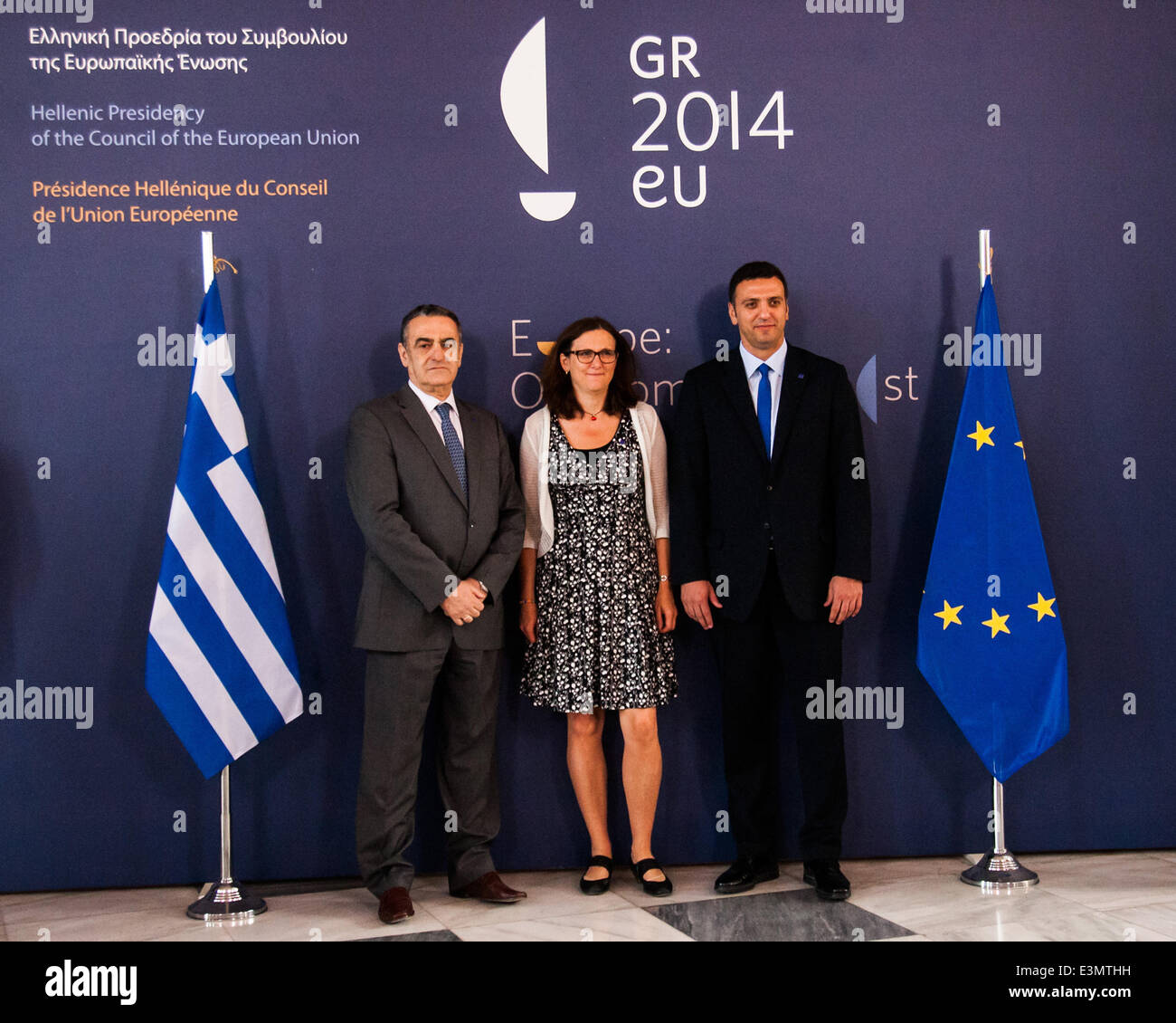 Athens, Greece. 25th June 2014. Vasilios Kikilias, Minister of Public ...