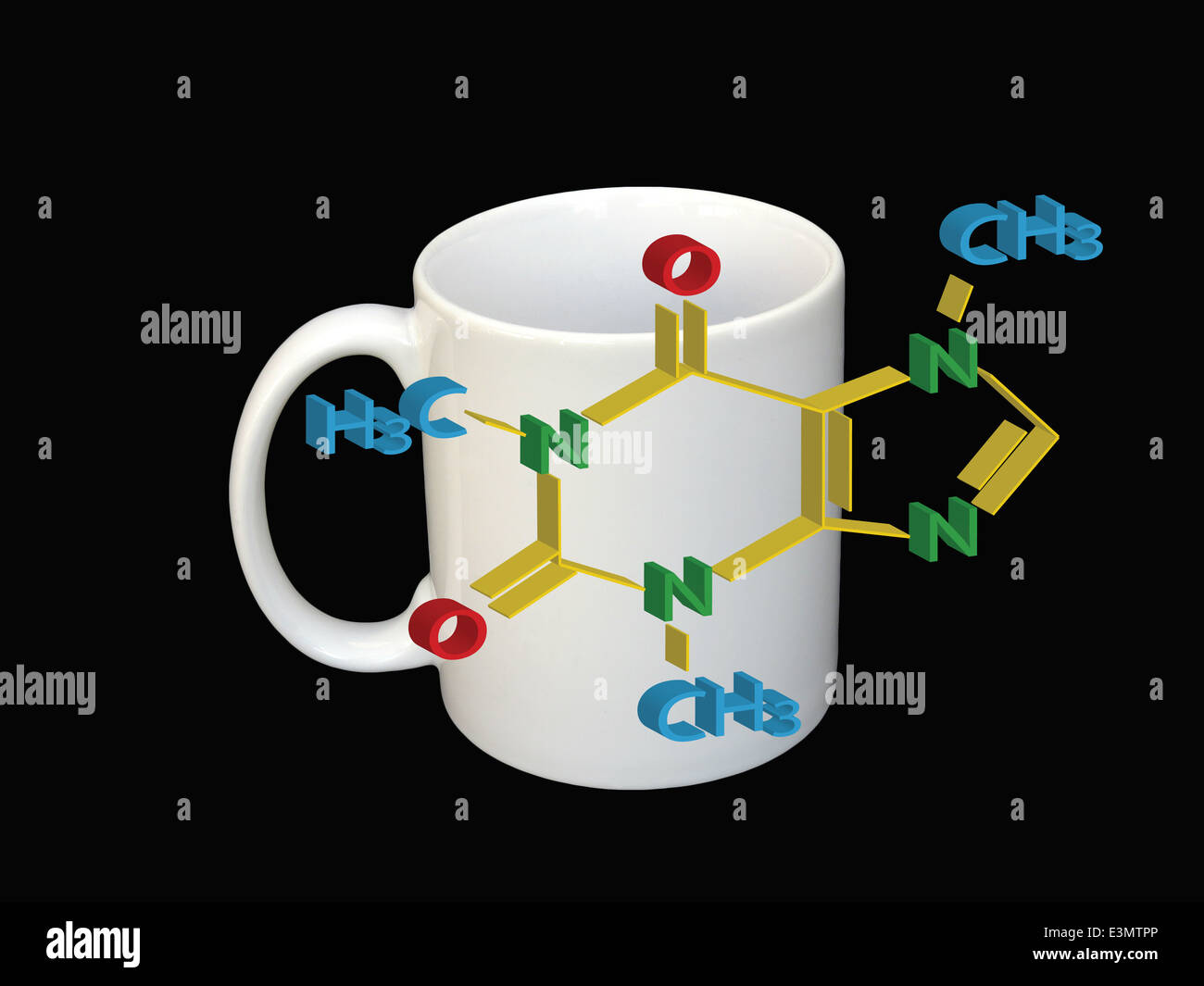 Chemical structure of caffeine hi-res stock photography and images - Alamy