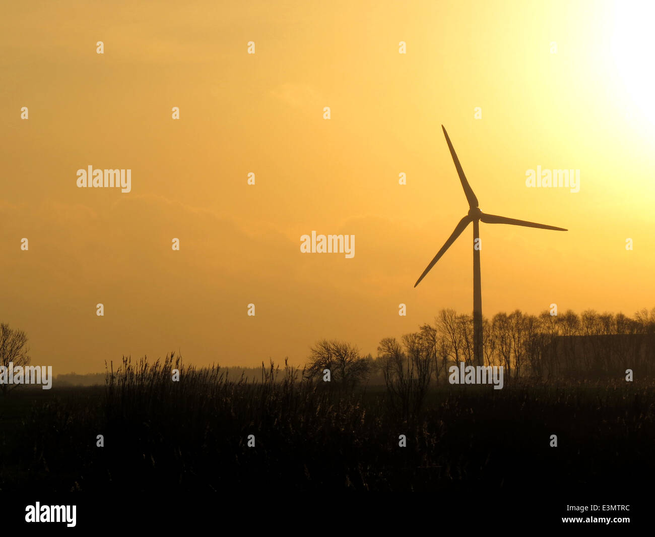 windmill in sunset mood Stock Photo - Alamy