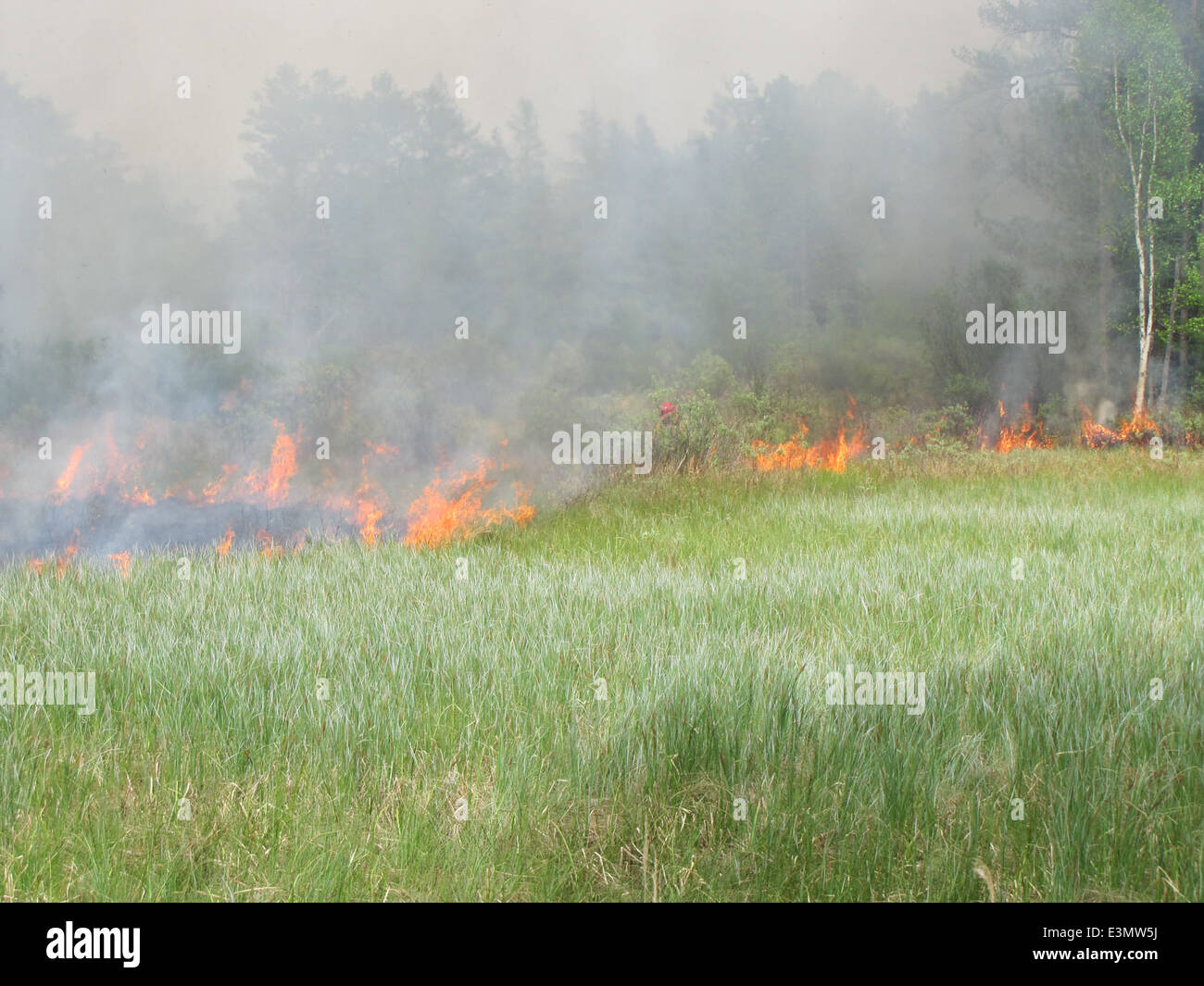 Back Fire Smoke Stock Photo - Alamy