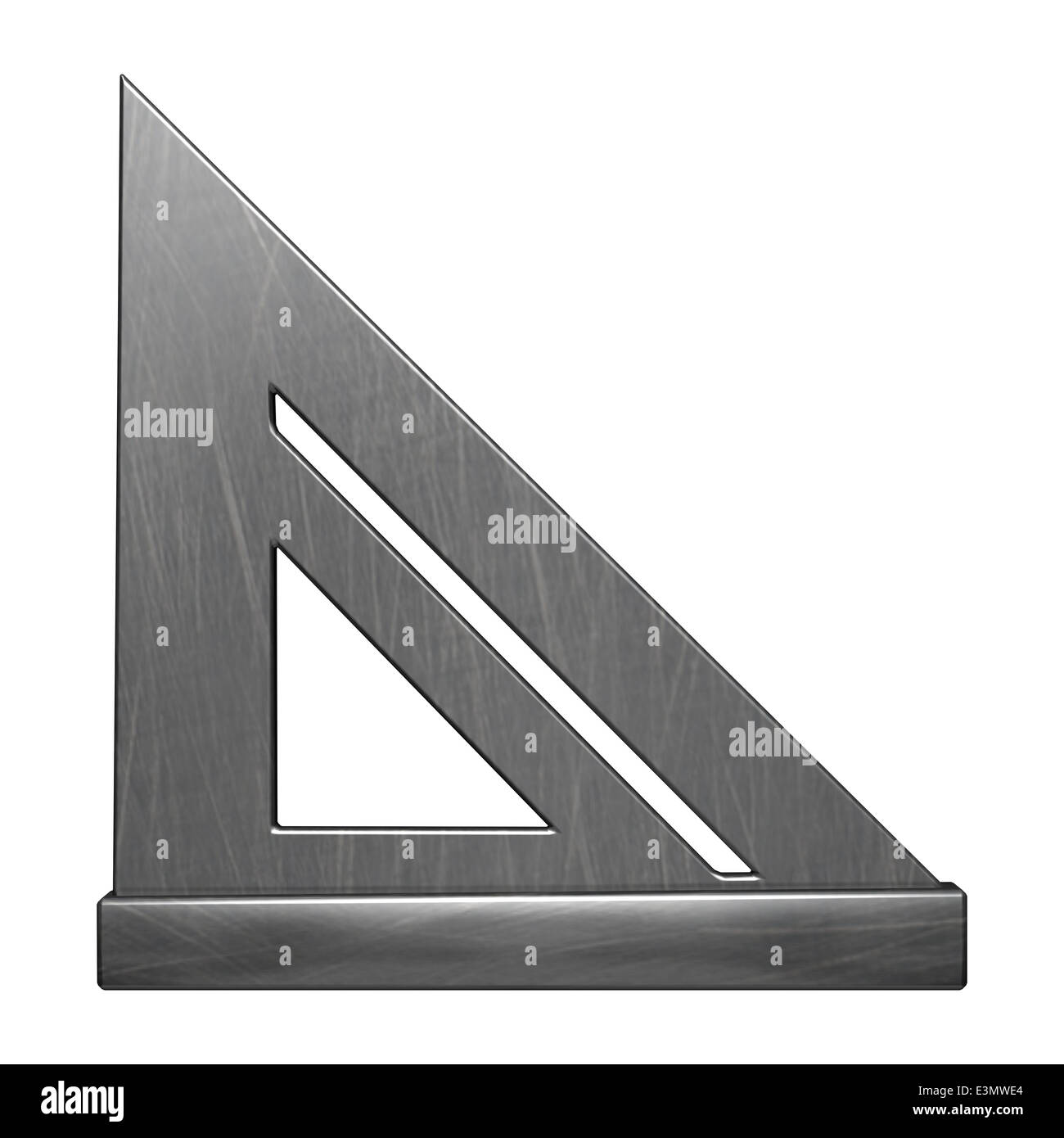 3D digital render of a triangle isolated on white background Stock ...