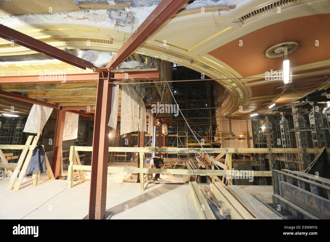 Berlin, Germany. 25th June, 2014. Scaffolding and steel girder are seen ...