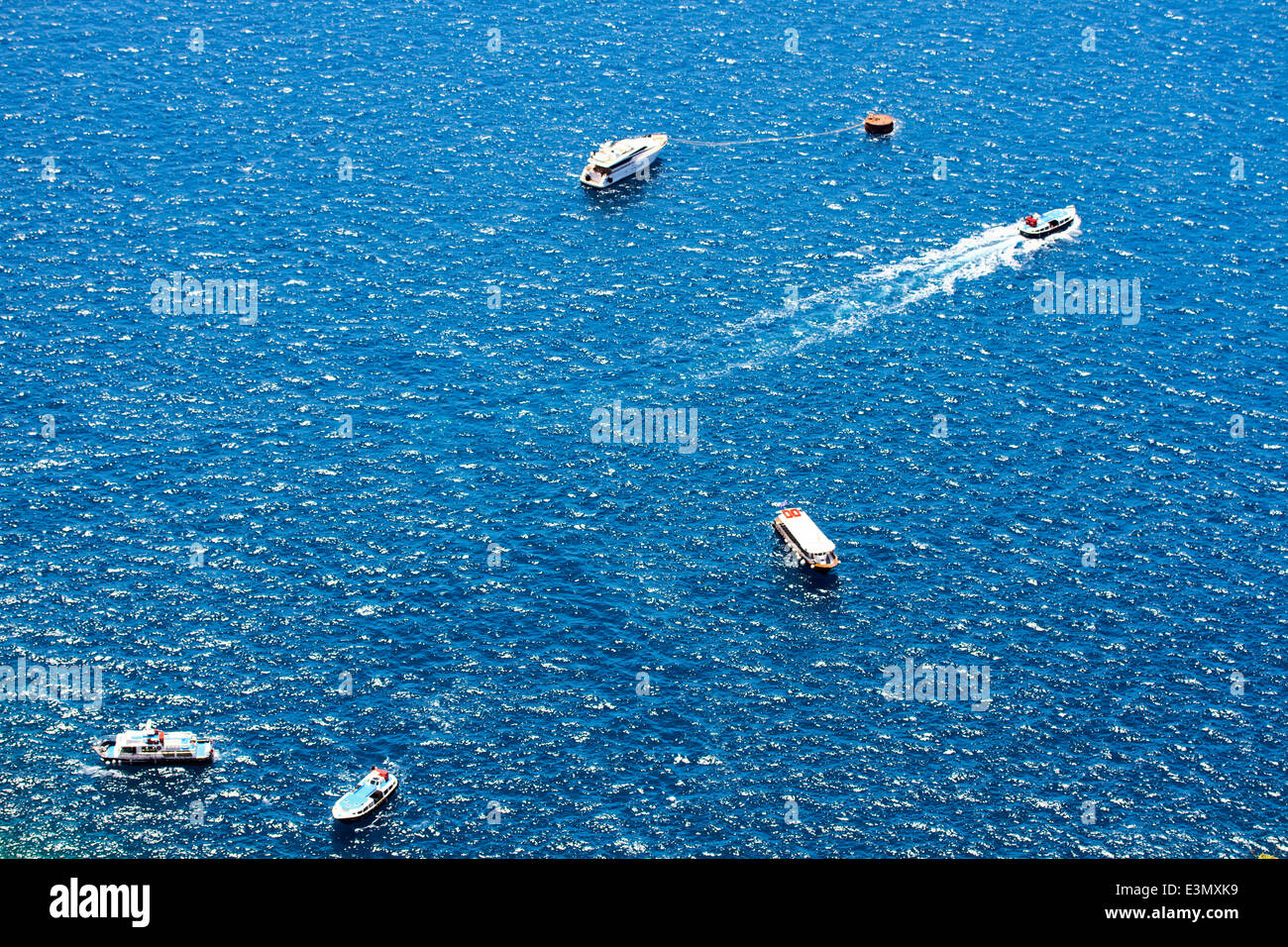 Ferries,boats on super blue Aegean sea,Greece Stock Photo - Alamy
