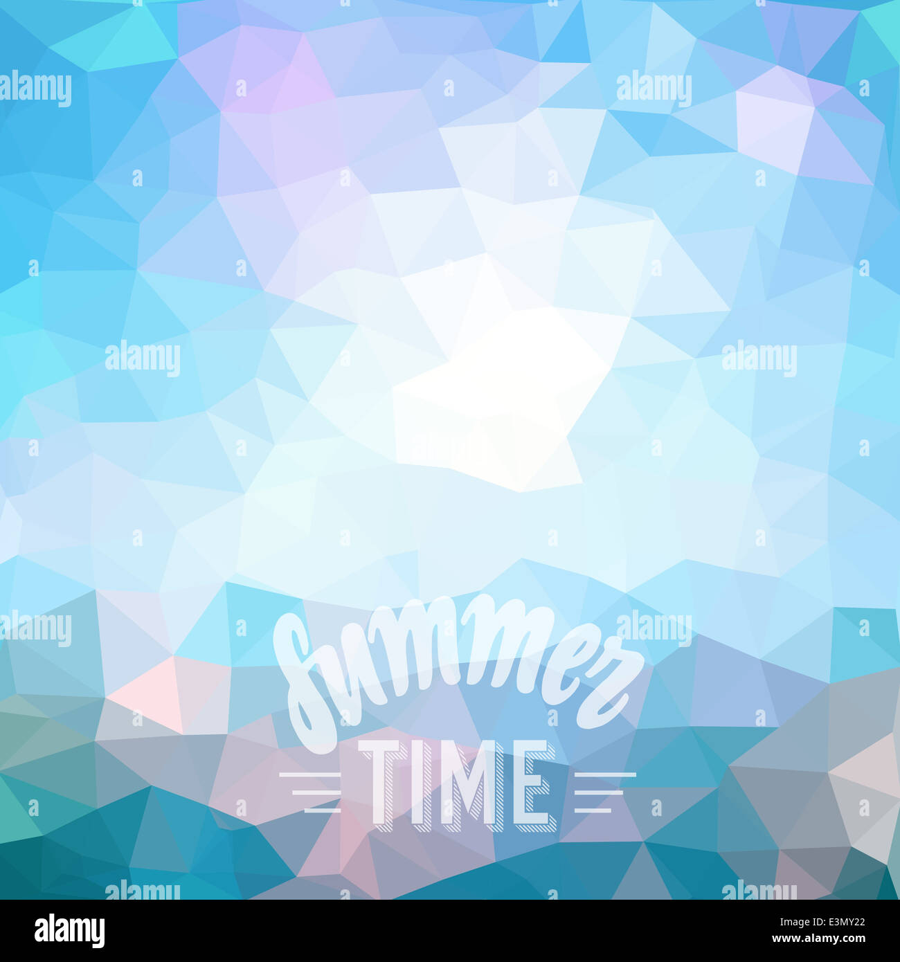 Summer time. Poster on tropical beach background. Raster version Stock ...