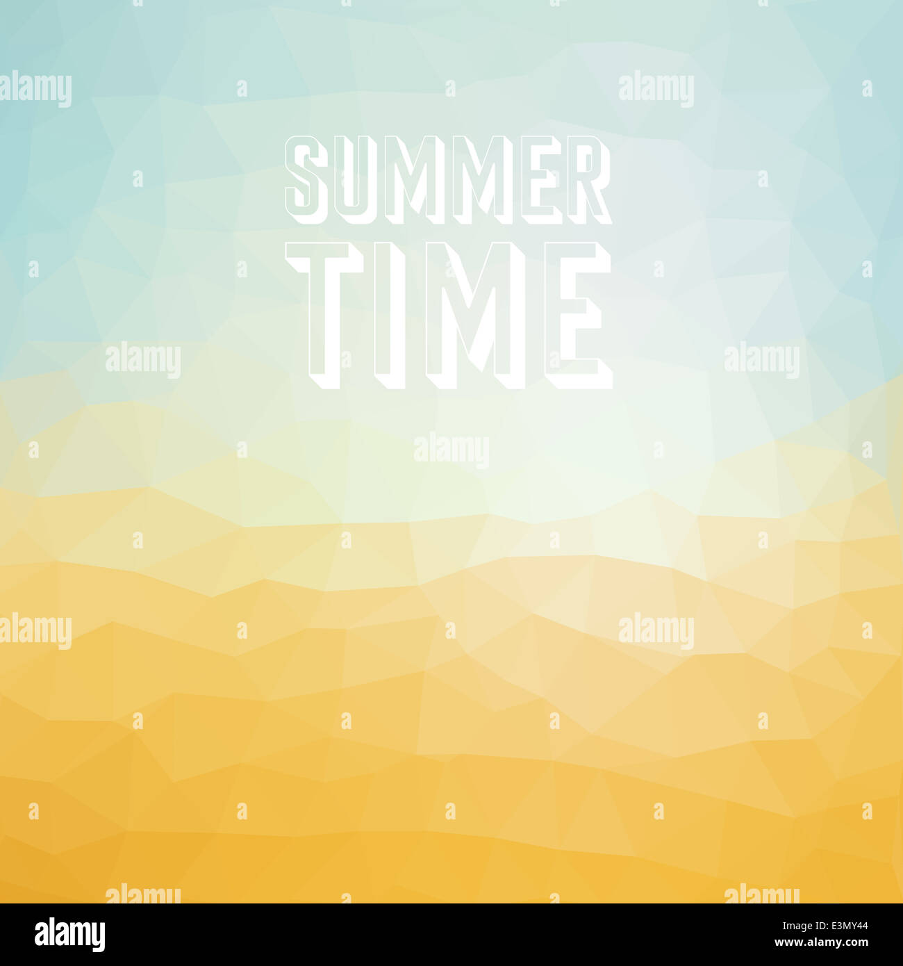 Summer time. Poster on tropical beach background. Raster version Stock ...
