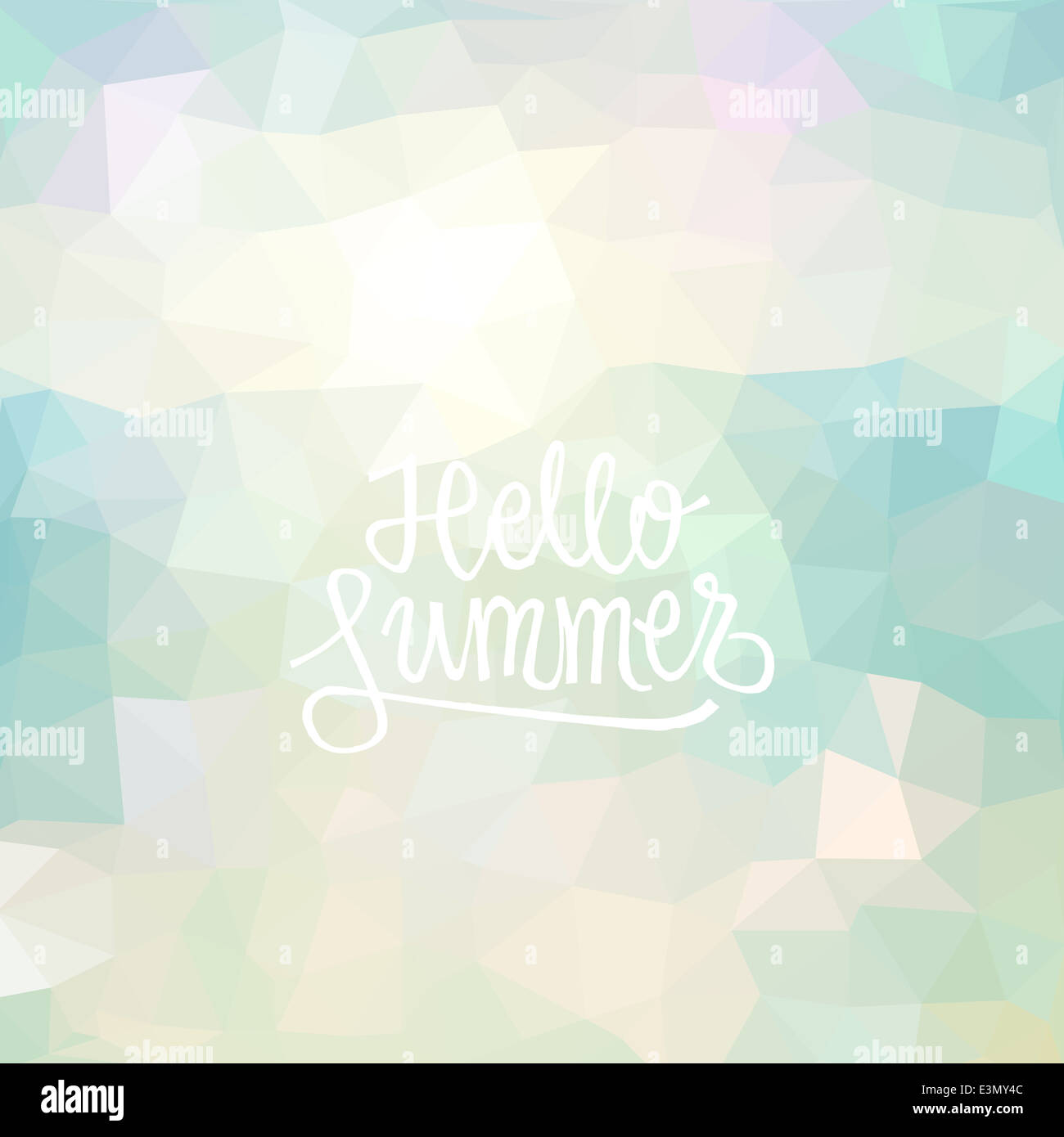 Hello summer. Poster on tropical beach background. Raster version Stock ...